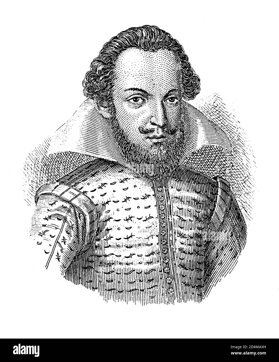 Antique 19th-century engraving of a men's collar and hairstyle of c ...