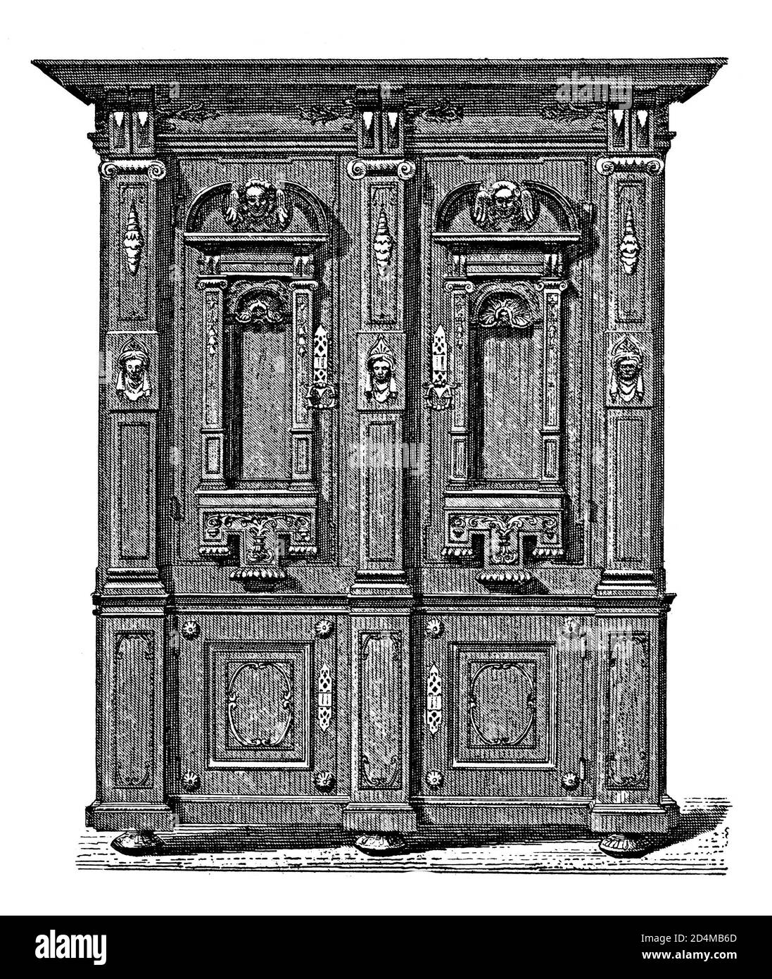 Ancient antique wardrobe hi-res stock photography and images - Alamy