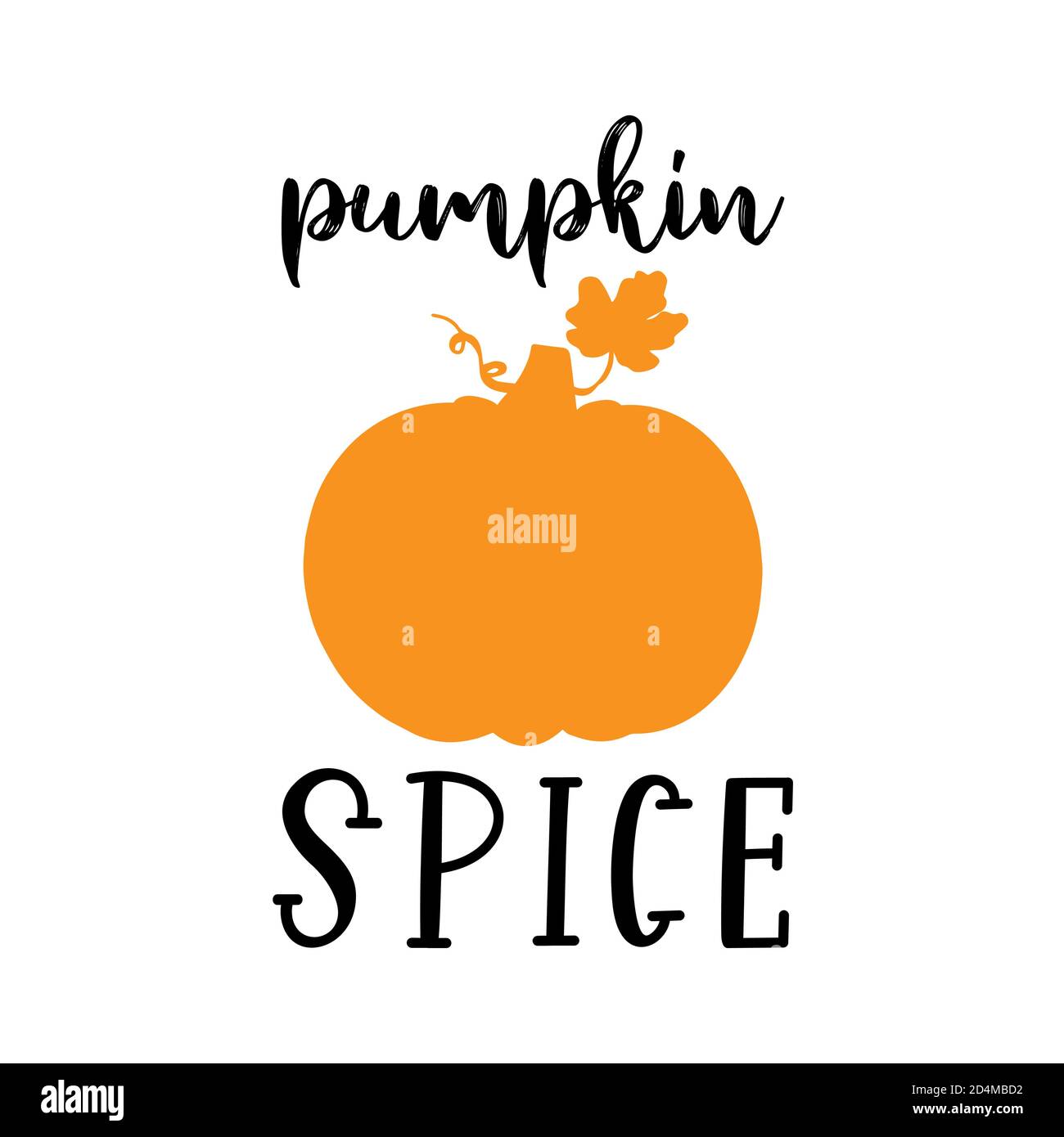 Hand sketched PUMPKIN SPICE quote as banner. Lettering for poster ...