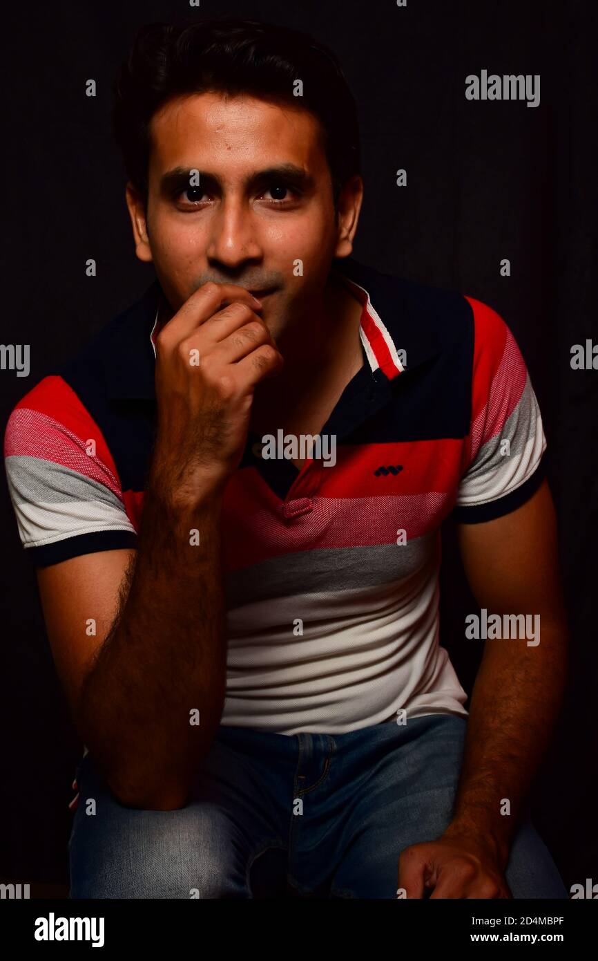 New Delhi India – March 30 2020 : Man portrait, smart casual man ...