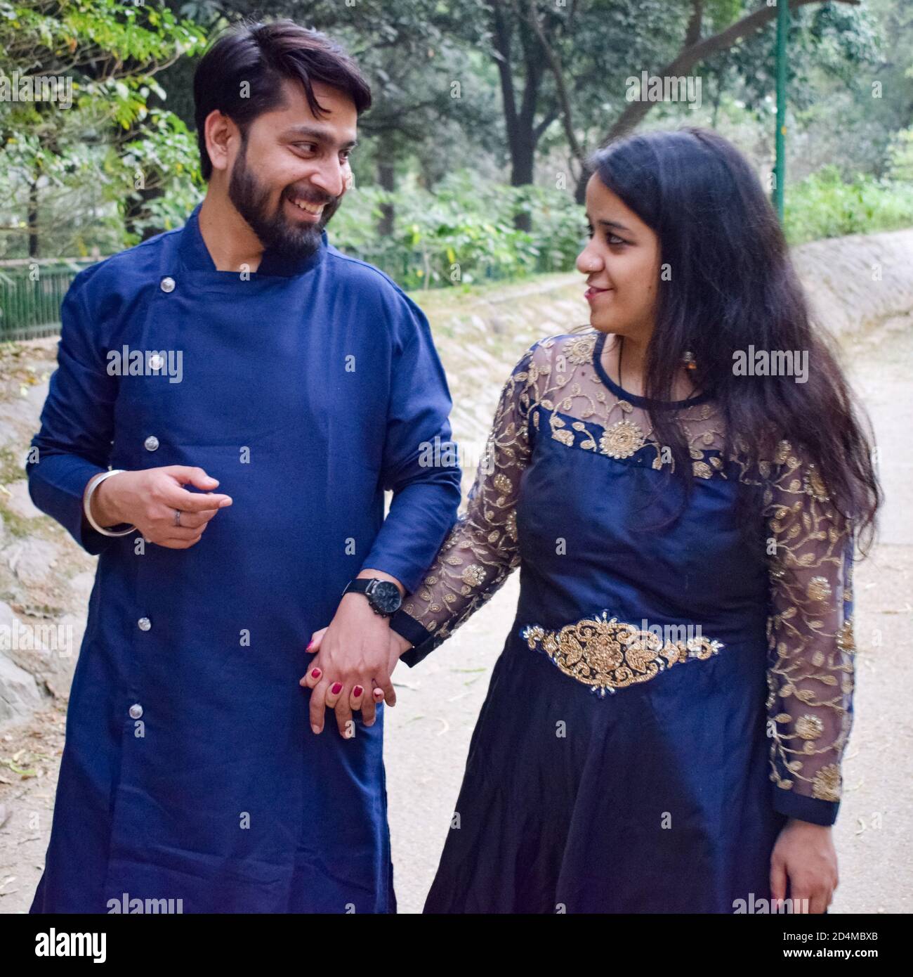 New Delhi India – November 25 2019 : A couple pose for Pre Wedding ...