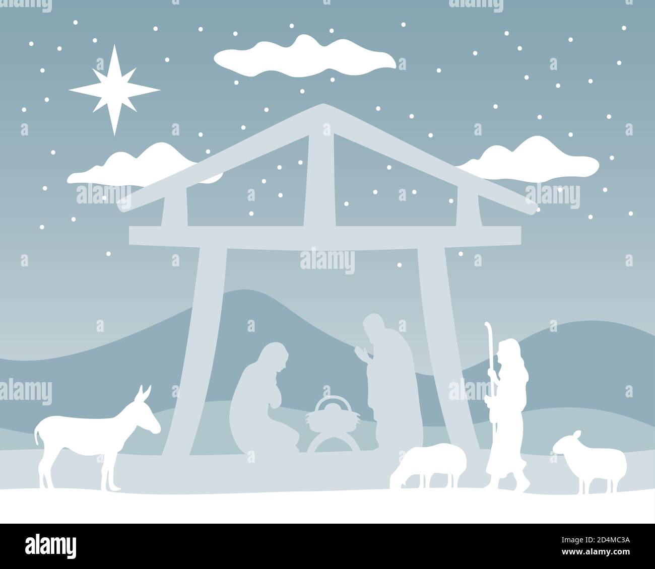 Little donkey christmas Stock Vector Images - Alamy