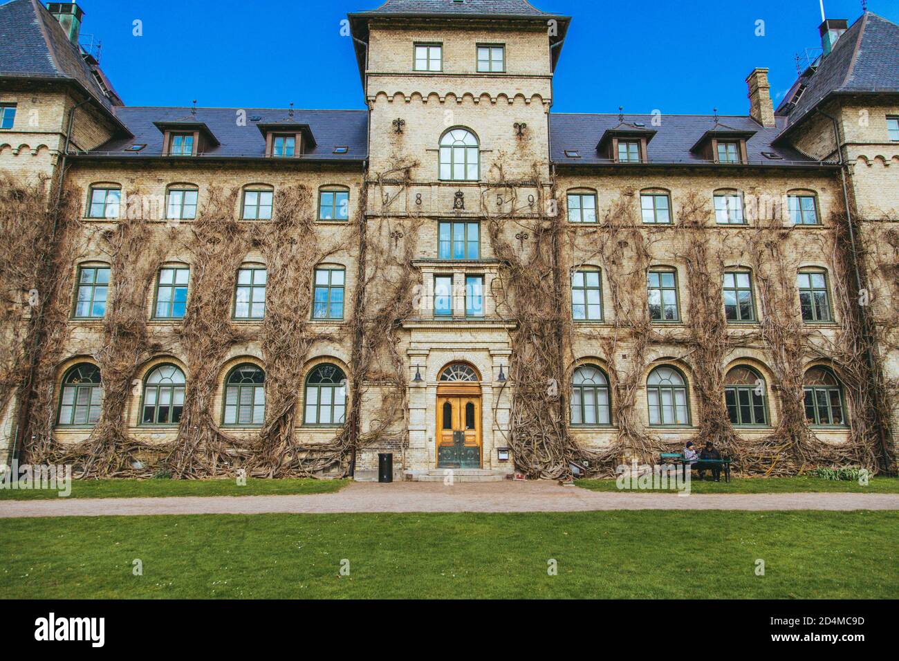 Beautiful Alnarp Castle under the blue sky in Malmo, Sweden Stock Photo ...