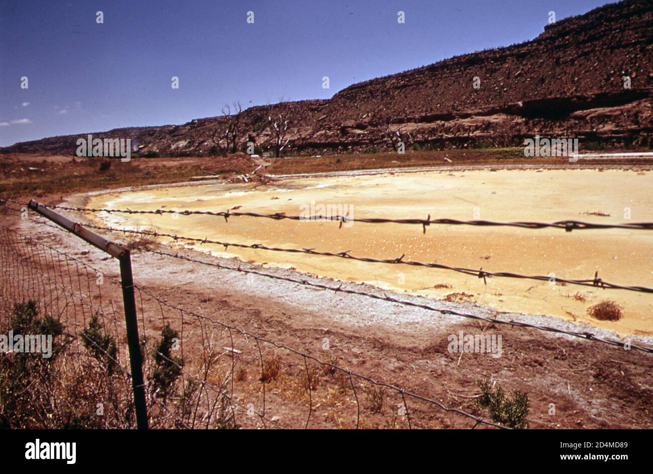 Union Carbide uranium mill's settling ponds are located near the San ...