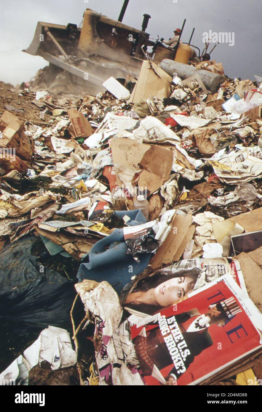 Boulder County's landfill dump. Solid waste is dumped into trenches and ...