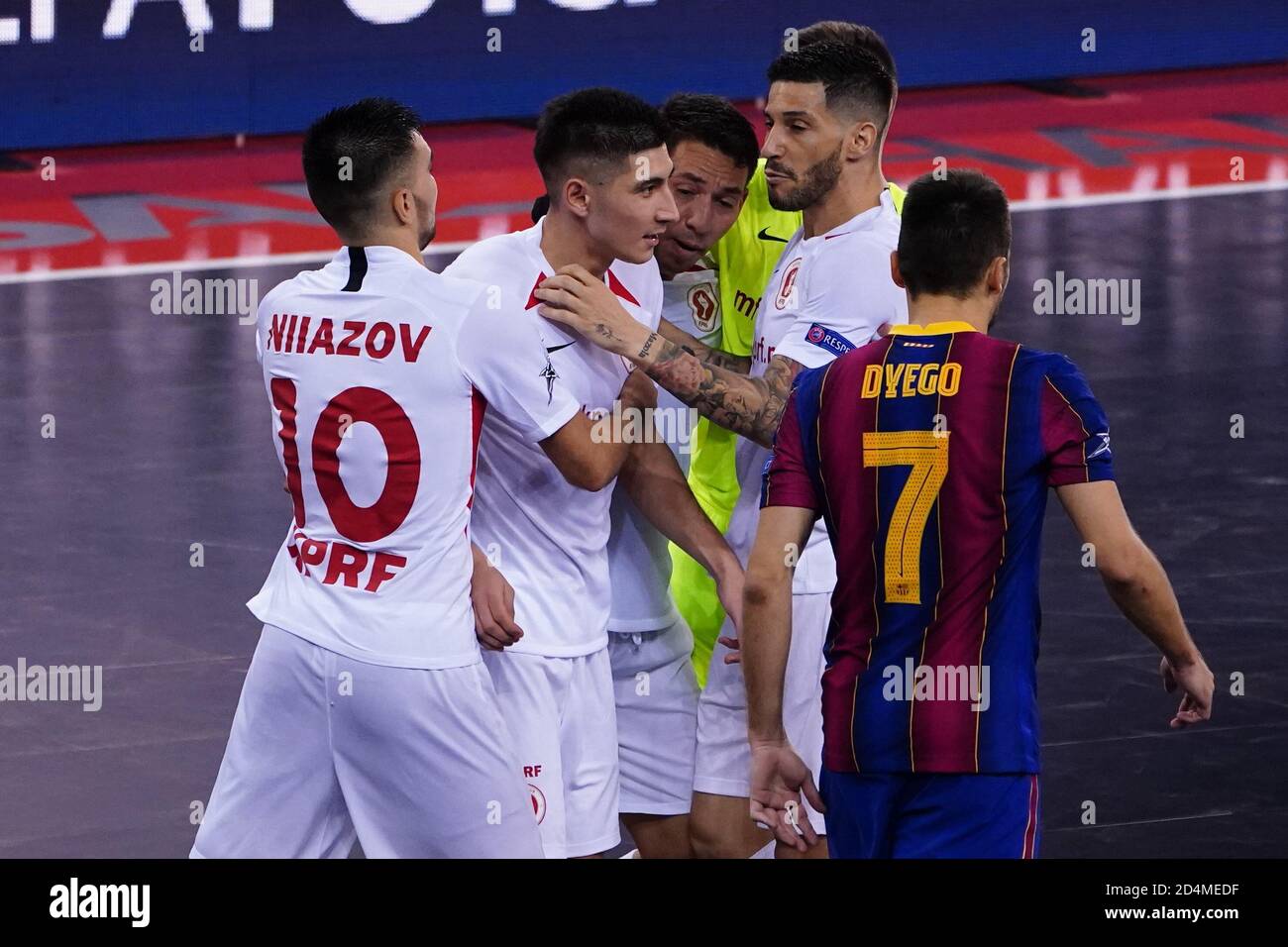 Palau Blaugrana, Barcelona, Catalonia, Spain. 9th Oct, 2020. UEFA ...