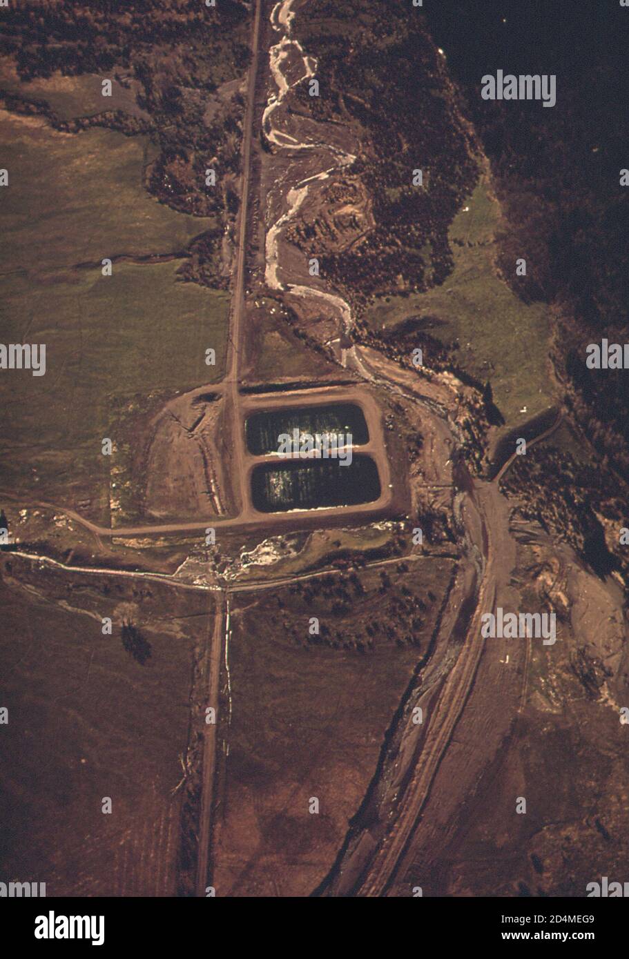 Aerial view of the Idarado mill; where gold; silver; lead and zinc are ...