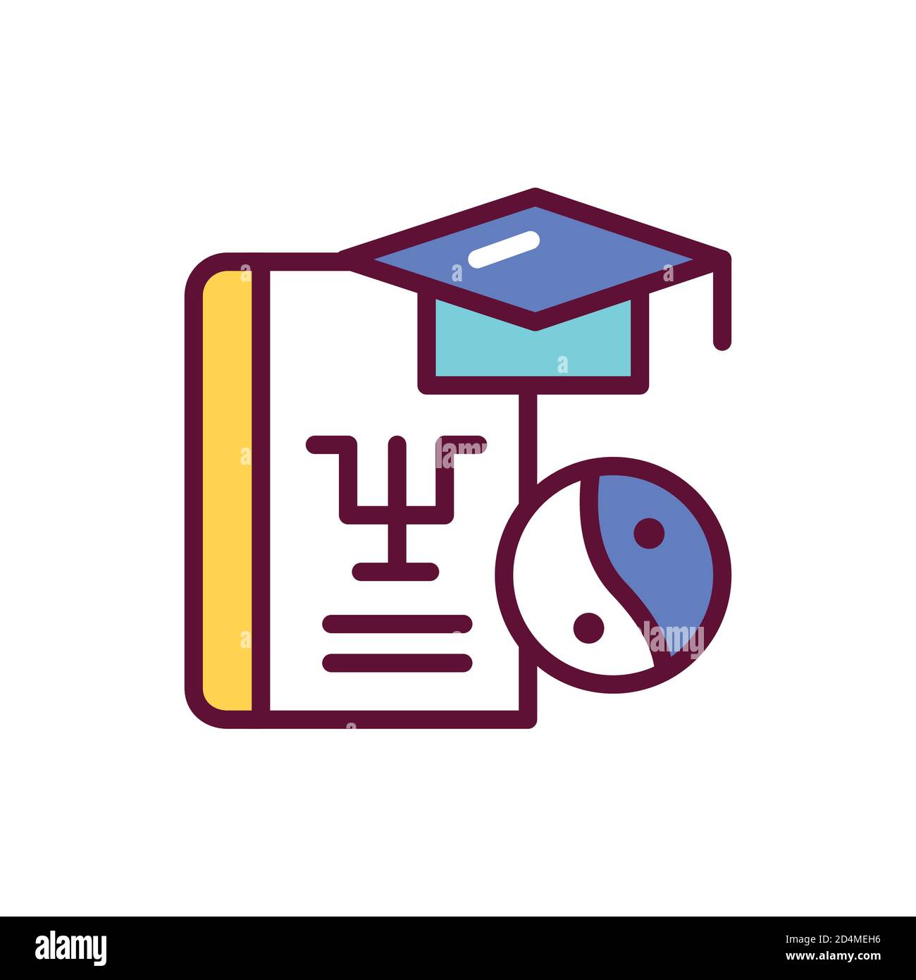 Psychology courses color line icon. Vector illustration Stock Vector ...