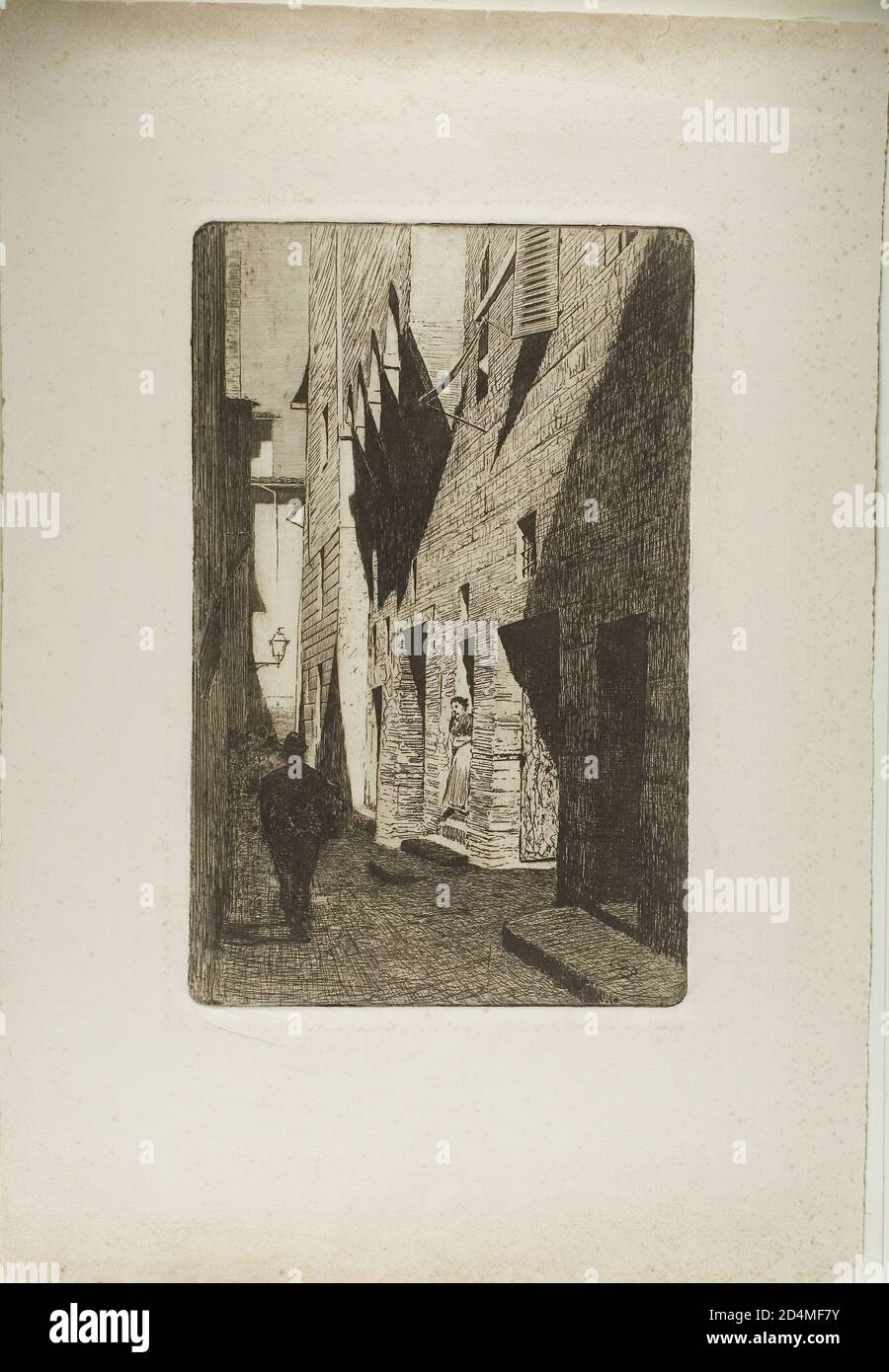 Etching with drypoint on cream wove paper Stock Photo - Alamy