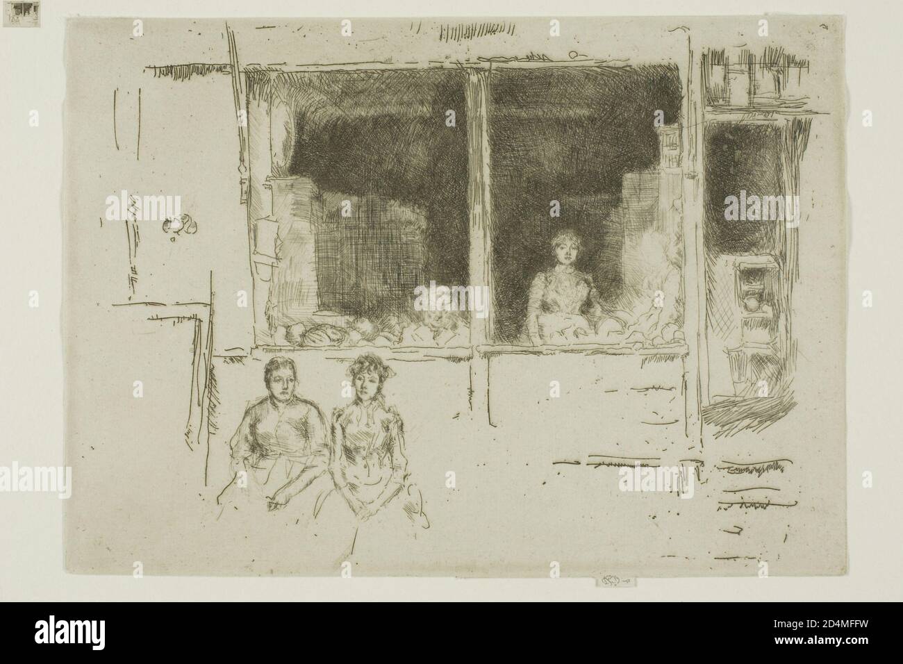 Drypoint in black on ivory laid paper hi-res stock photography and ...