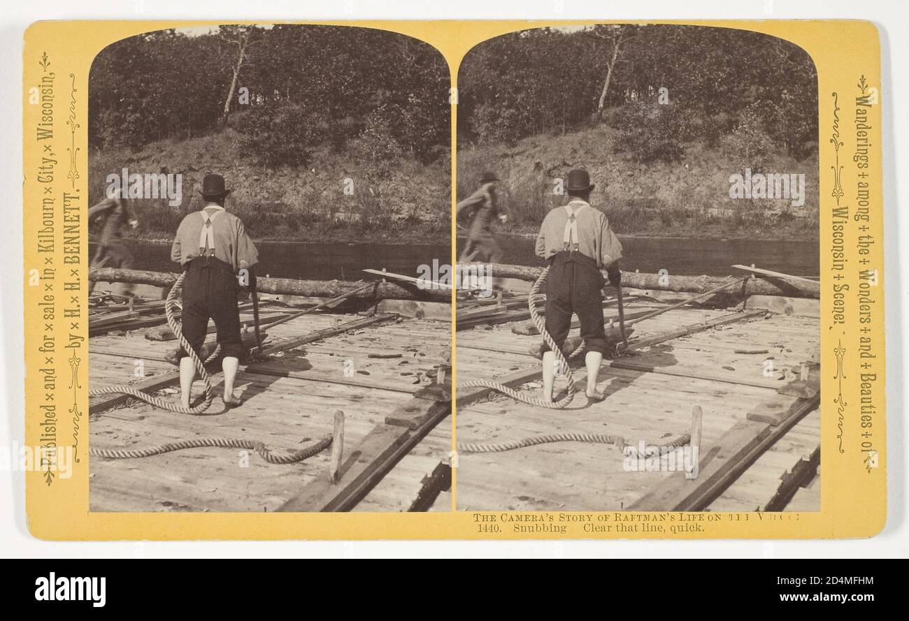 "Albumen print; stereo; from the series ""The Camera's Story of Raftman ...