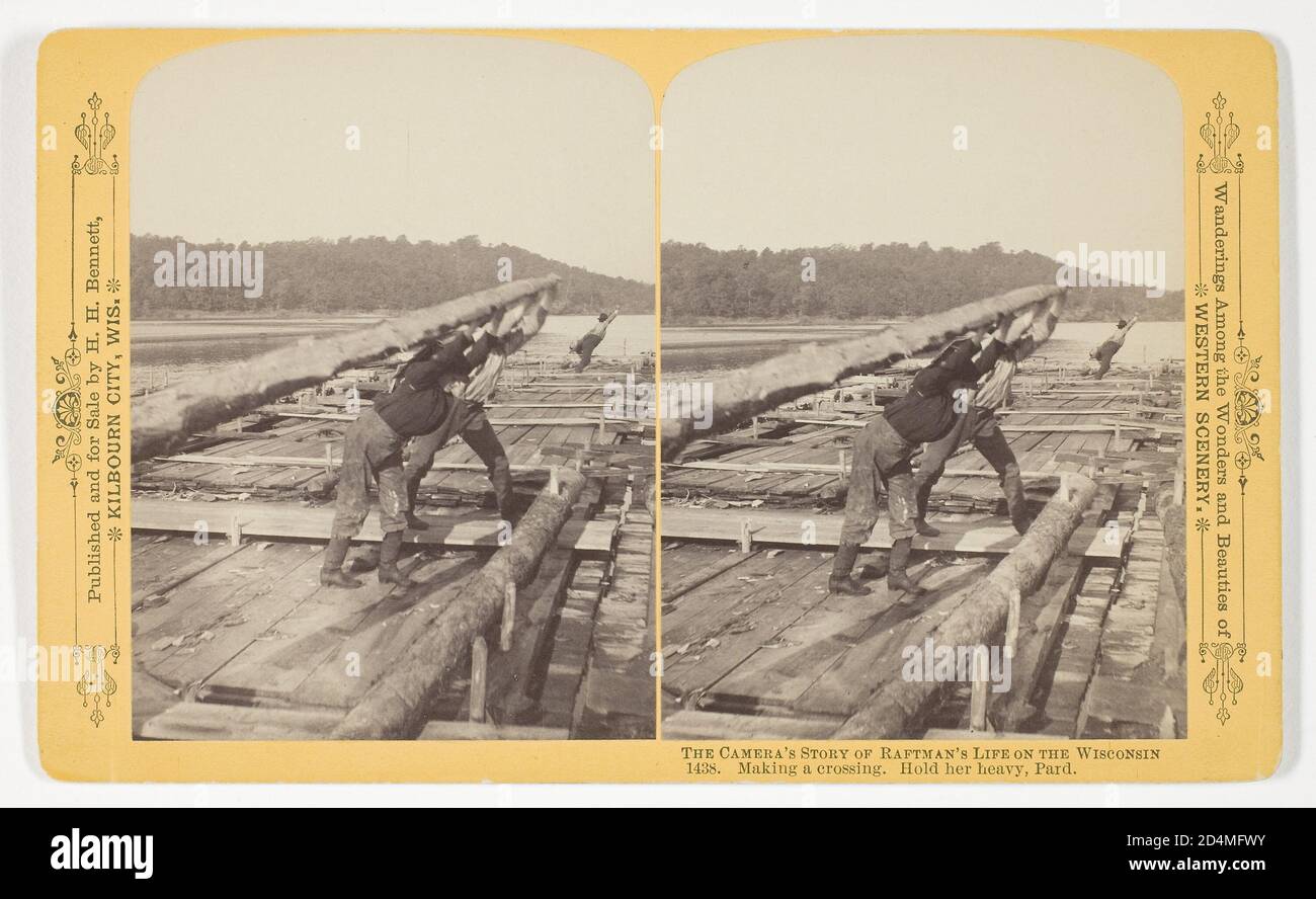 "Albumen print; stereo; from the series ""The Camera's Story of Raftman ...
