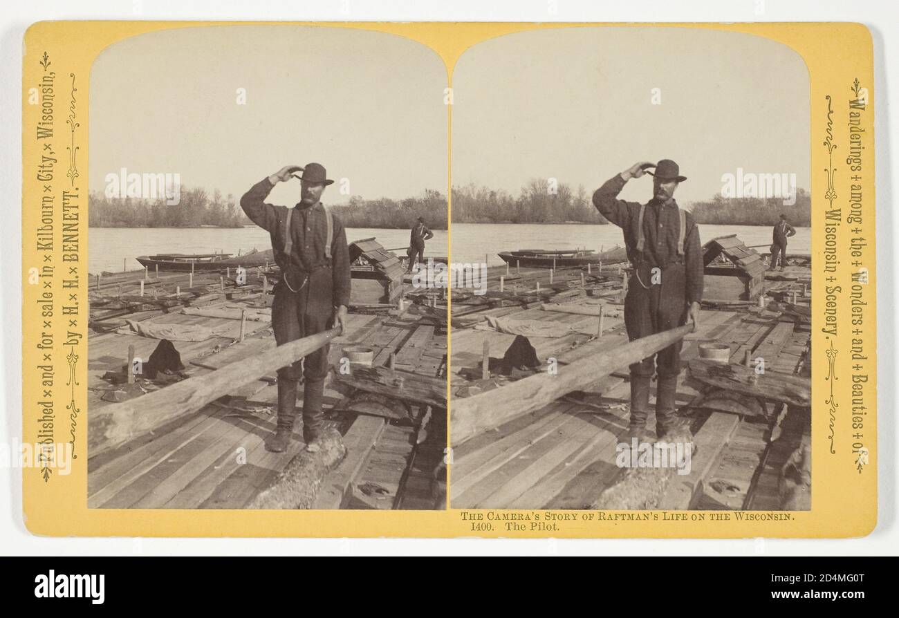 "Albumen print; stereo; from the series ""The Camera's Story of Raftman ...