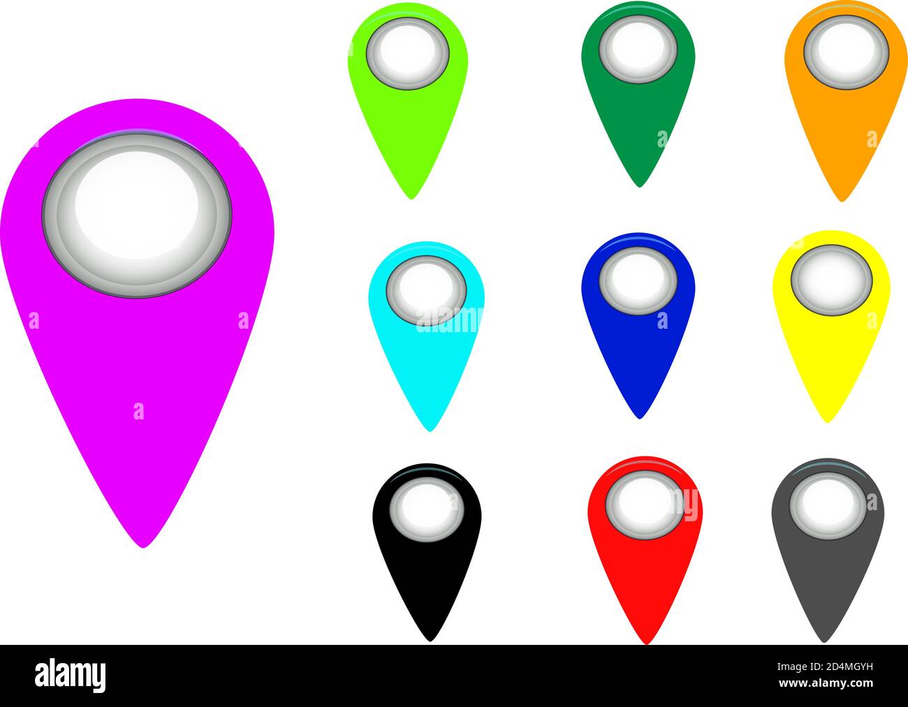 map pointer pin isolated on white background Stock Vector Image & Art ...