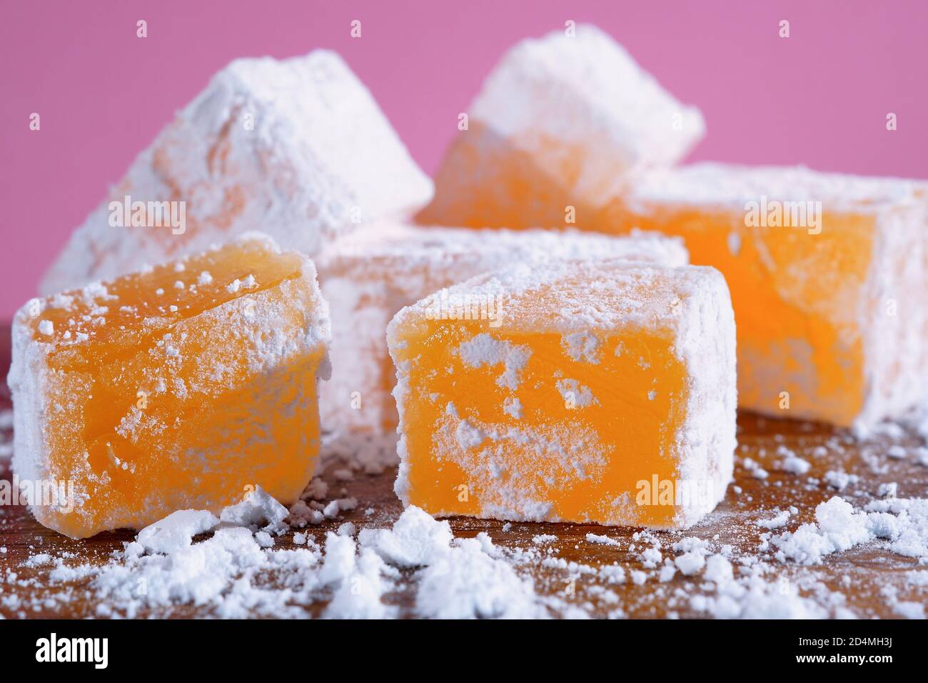 Orange turkish delight hi-res stock photography and images - Alamy