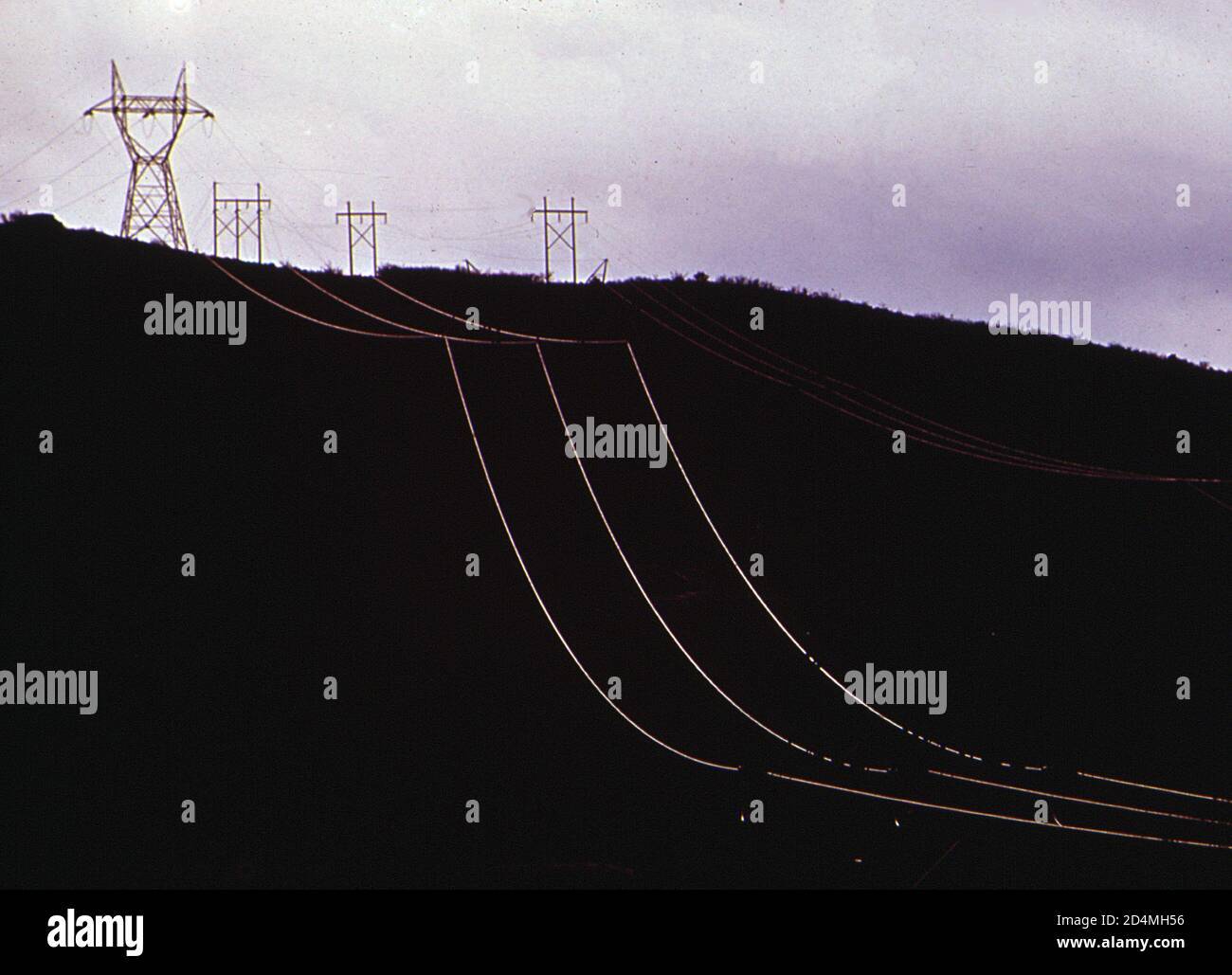 Power lines - Location: Colorado ca. 1972 Stock Photo - Alamy