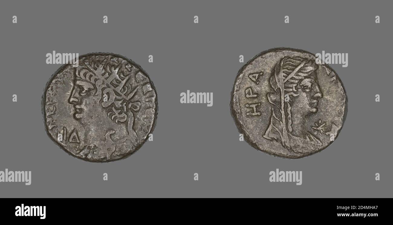 The front (obverse) of this coin portrays the bust of Emperor Nero ...