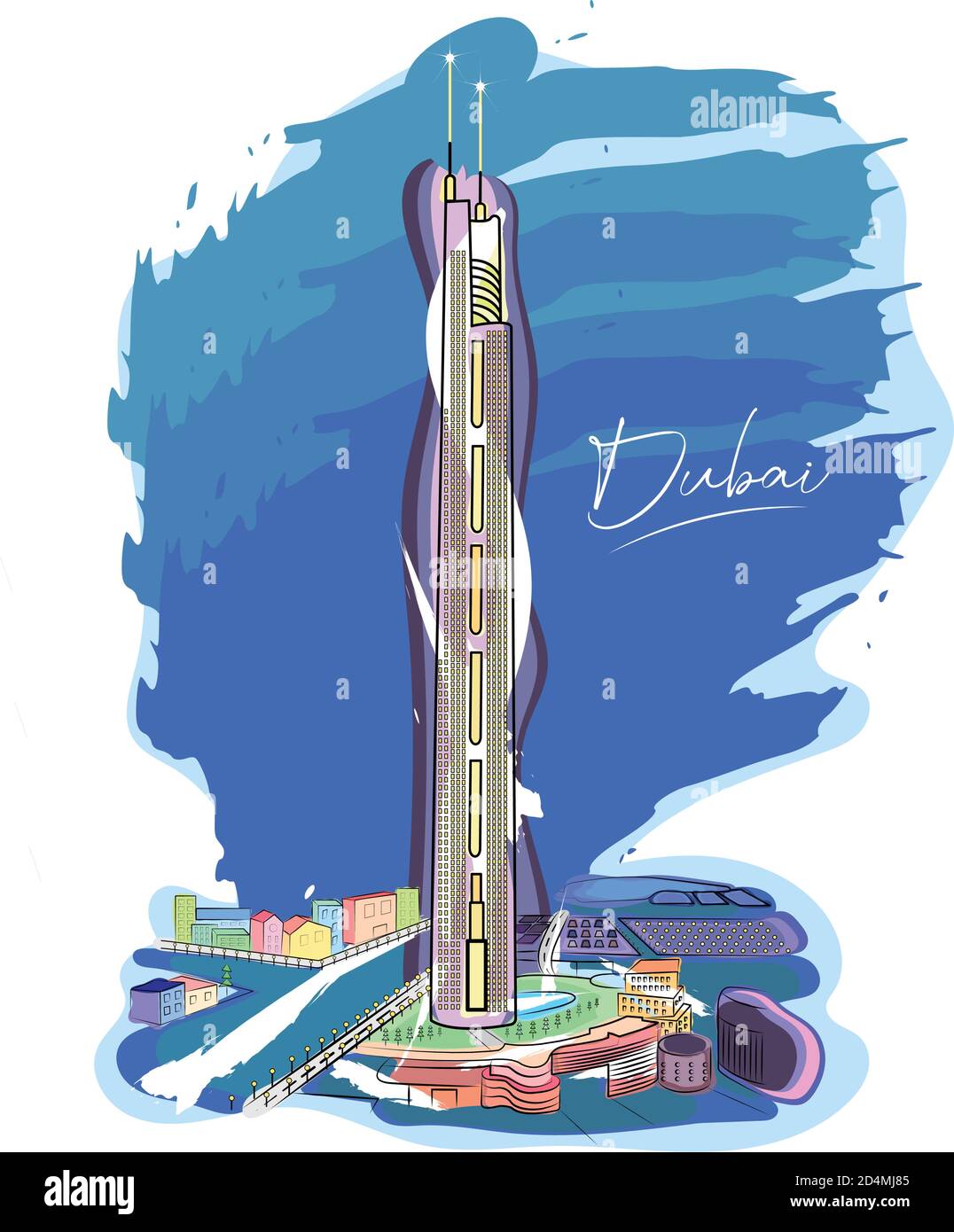 Cityscape of Dubai Stock Vector Image & Art - Alamy