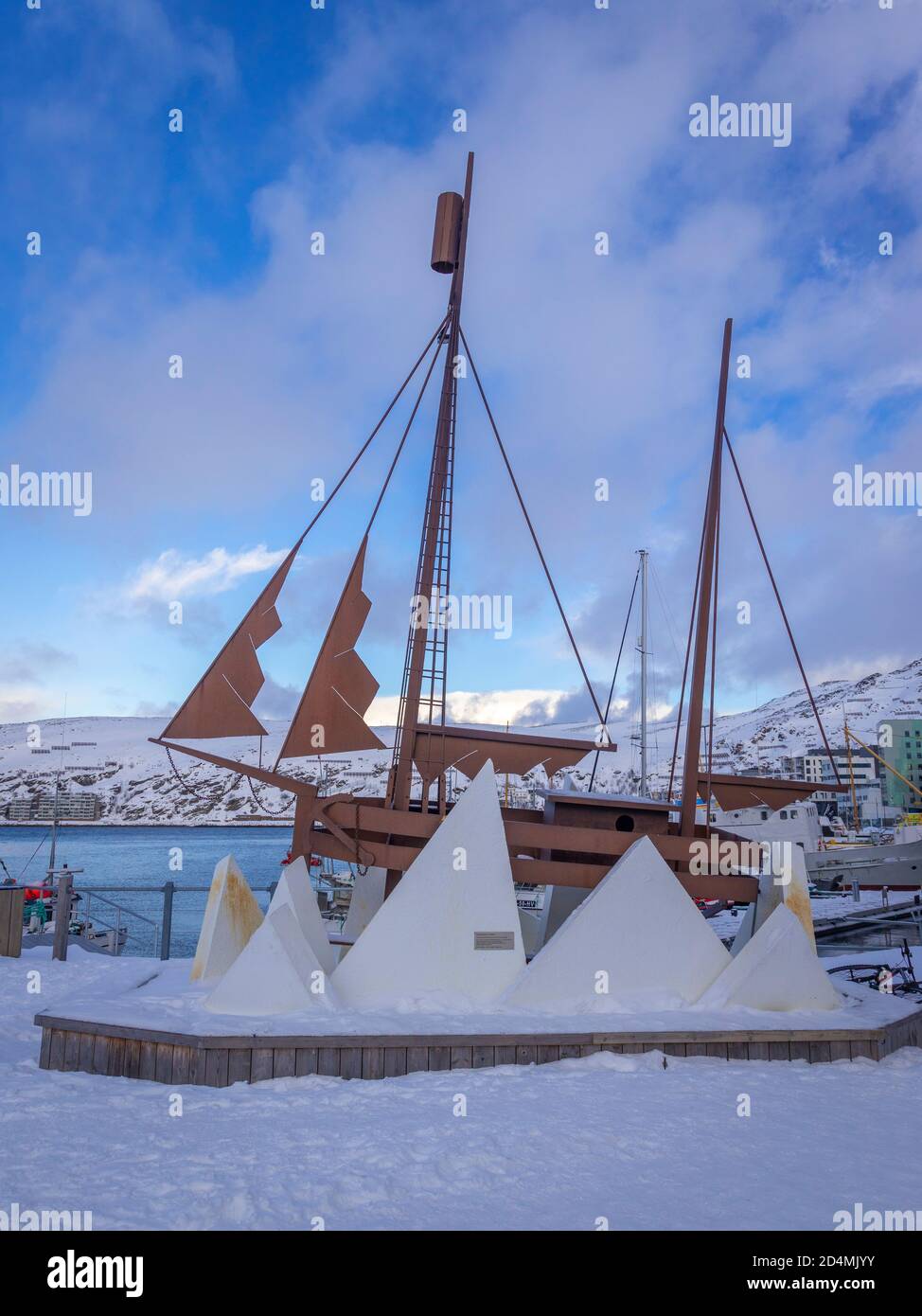 In the town Hammerfest the most northerly town in North Norway and the ...