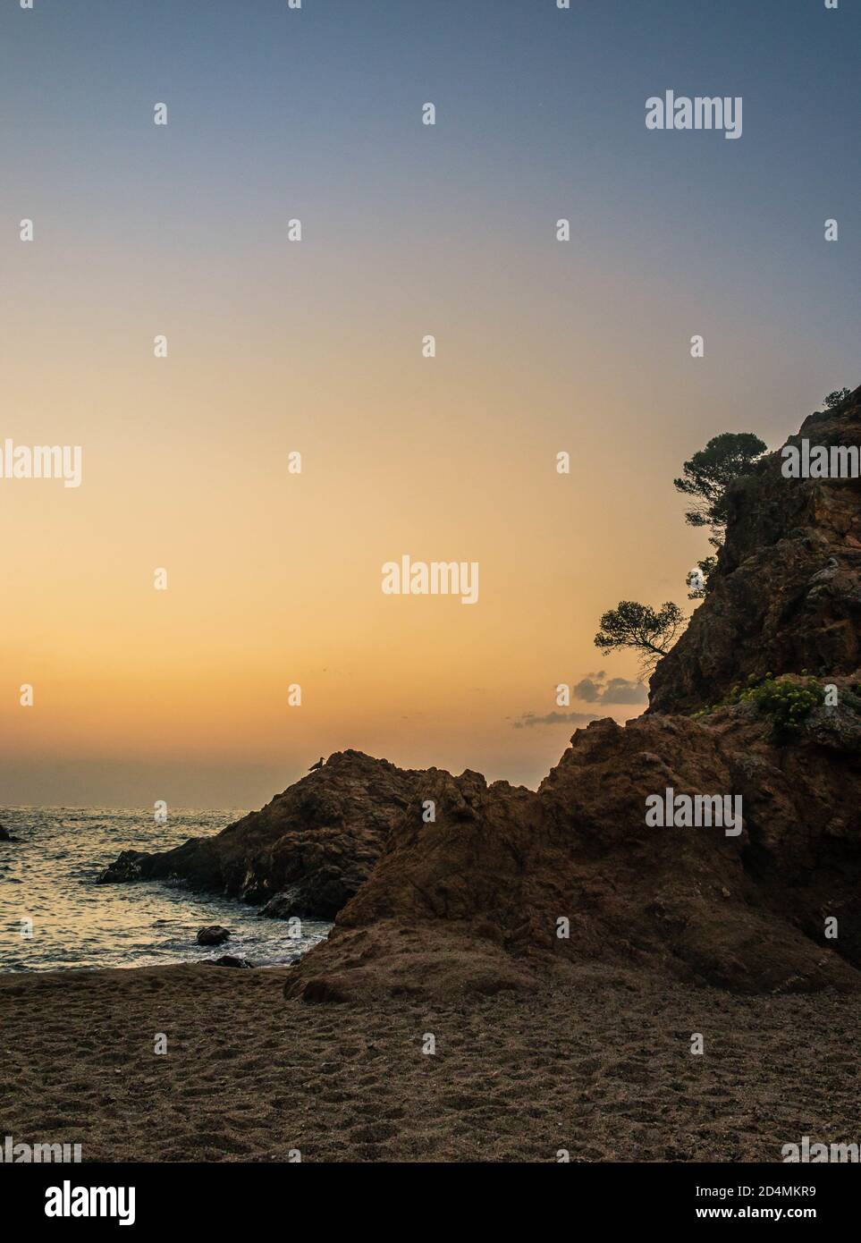 Amazing sunrise in the Cala Cap Roig in the Costa Brava Stock Photo - Alamy
