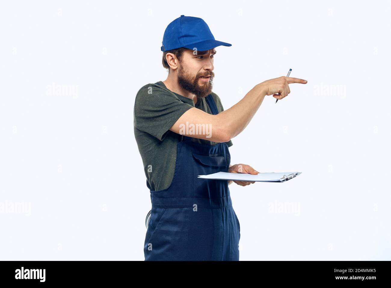 Man in working form documents loading worker service lifestyle Stock ...