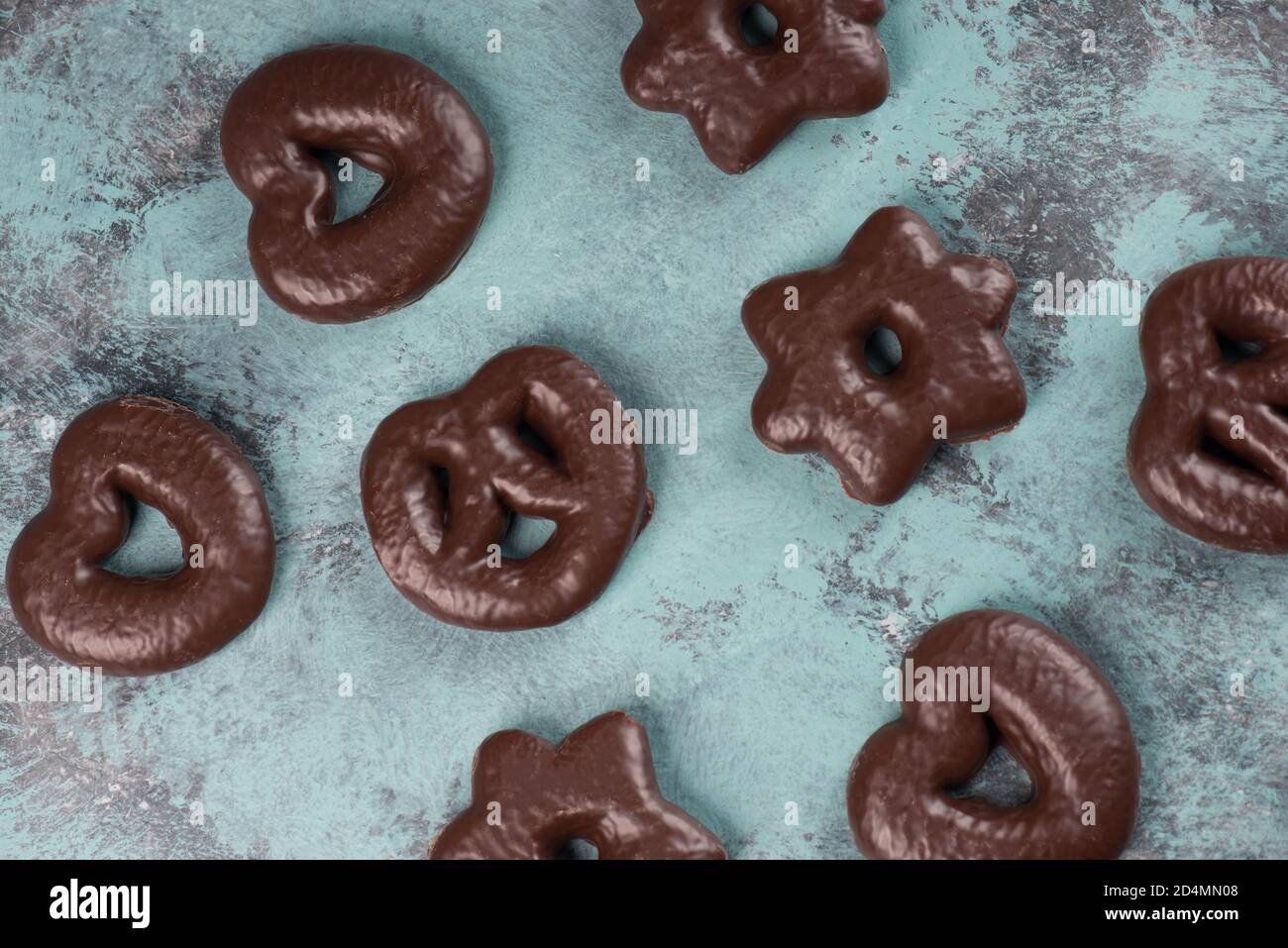 Gingerbread with chocolte, traditional german christmas sweets ...