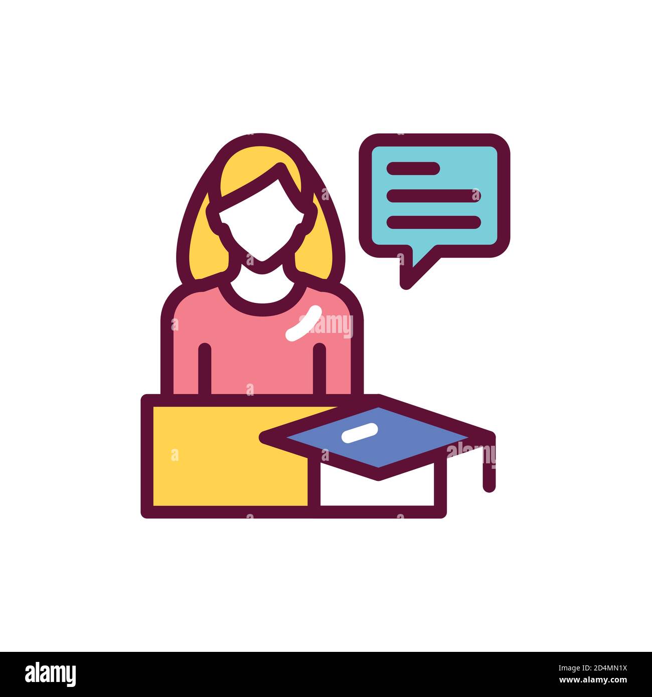 Workshop color line icon. Vector illustration. Outline pictogram for ...