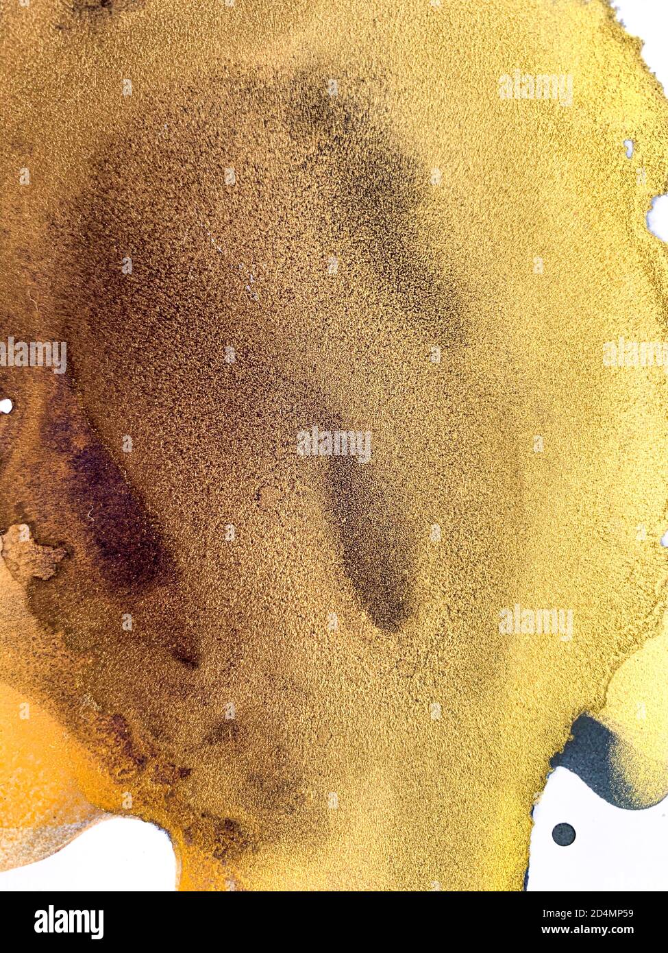 Watercolor Gold and Black Splashes. Alcohol Ink and acrylic Painting ...