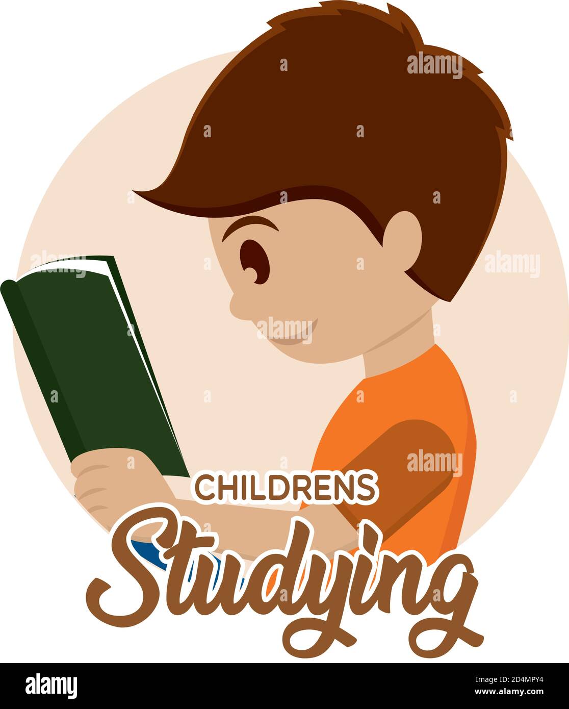 Isolated boy read childrens studying school icon - Vector Stock Vector ...