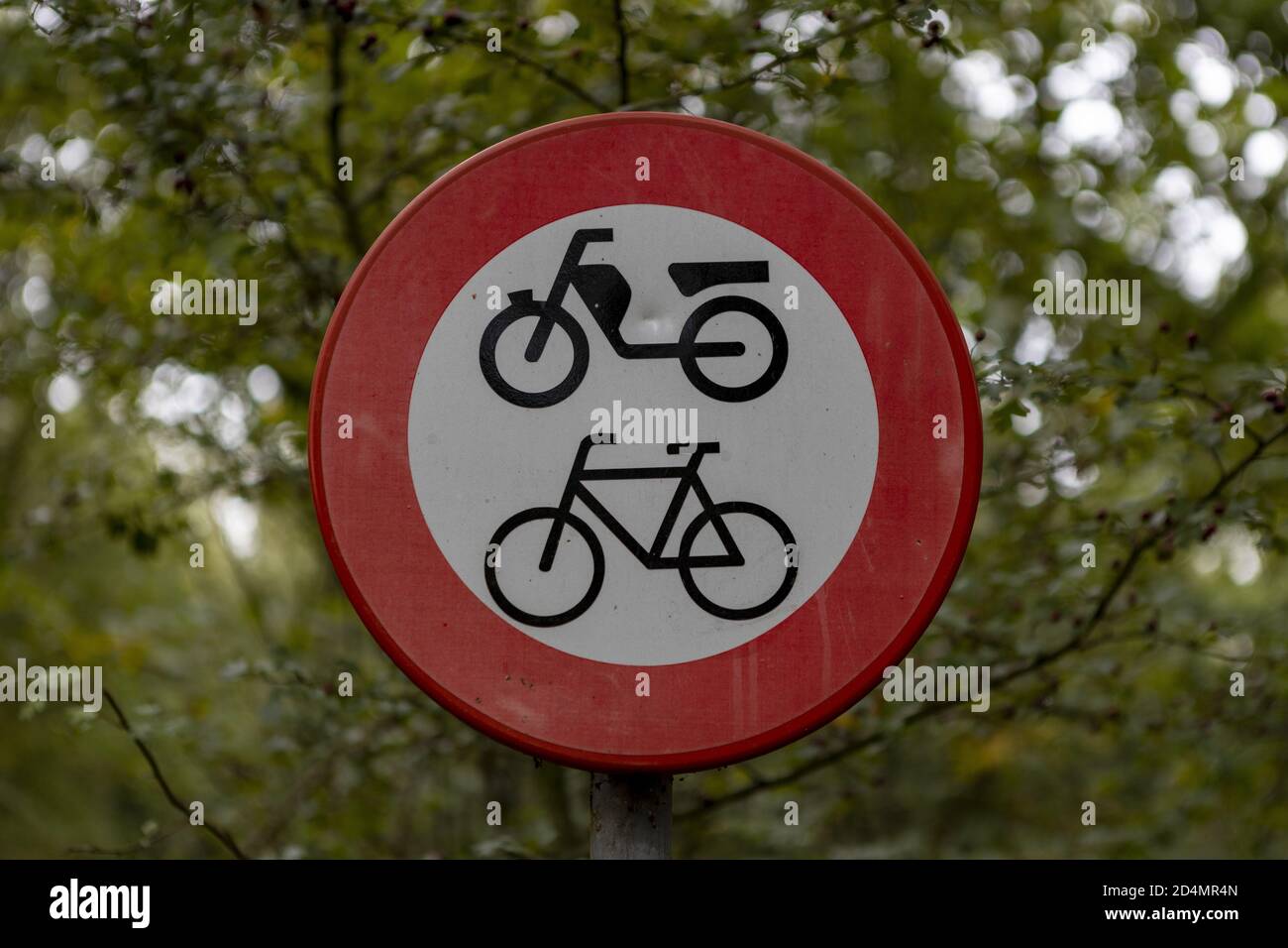 HOGE HEXEL, NETHERLANDS - Oct 02, 2020: Dutch traffic sign on the side ...
