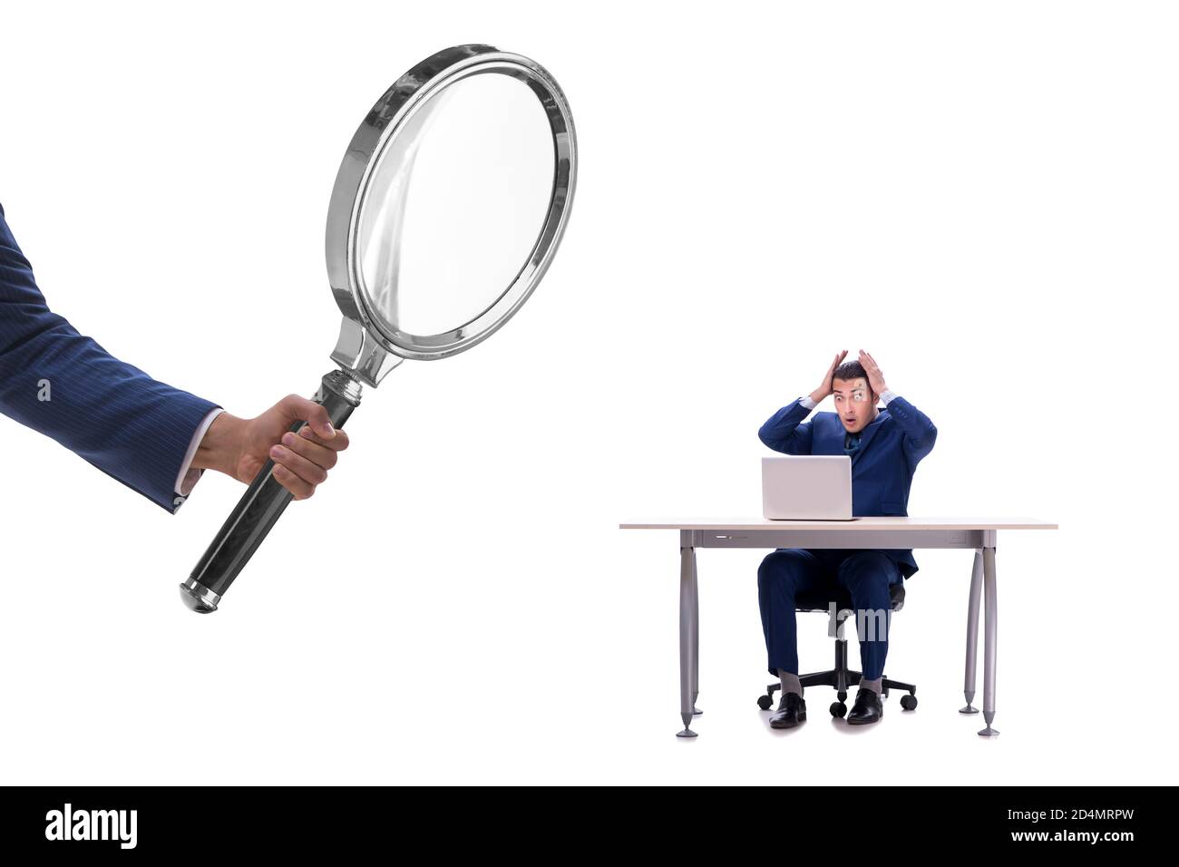 Concept of employee monitoring by the boss Stock Photo - Alamy