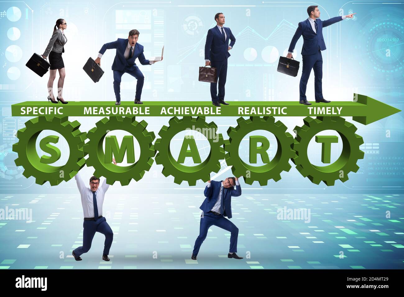 Concept of SMART objectives in the performance management Stock Photo ...