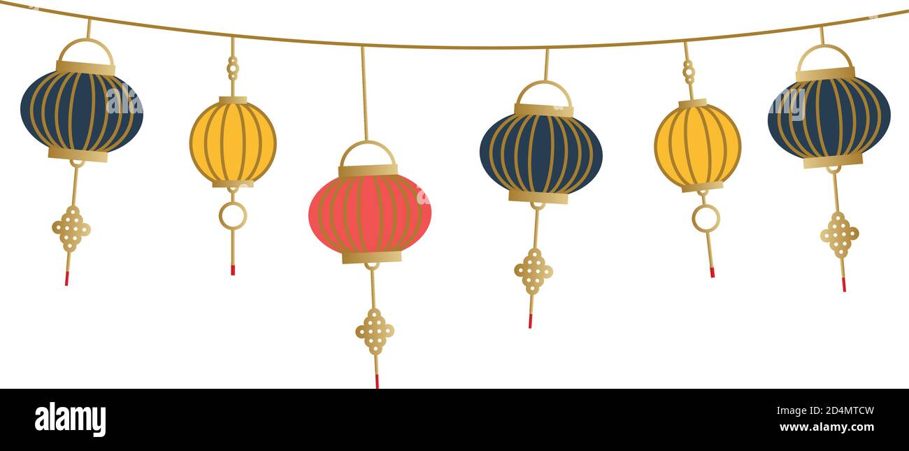Chinese lamps hanging design, China culture asia and oriental theme ...