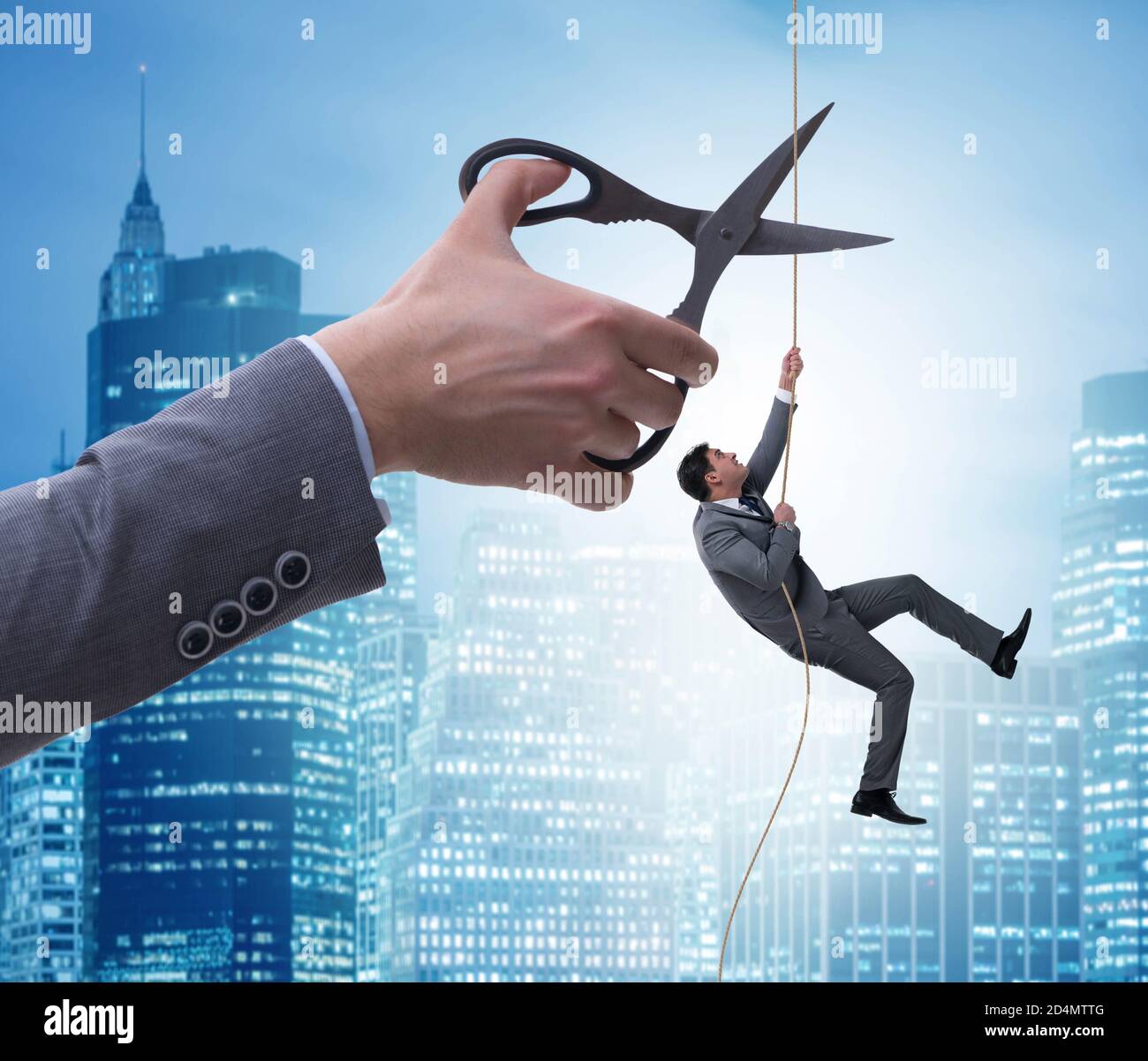 The businessman in business risk concept Stock Photo - Alamy