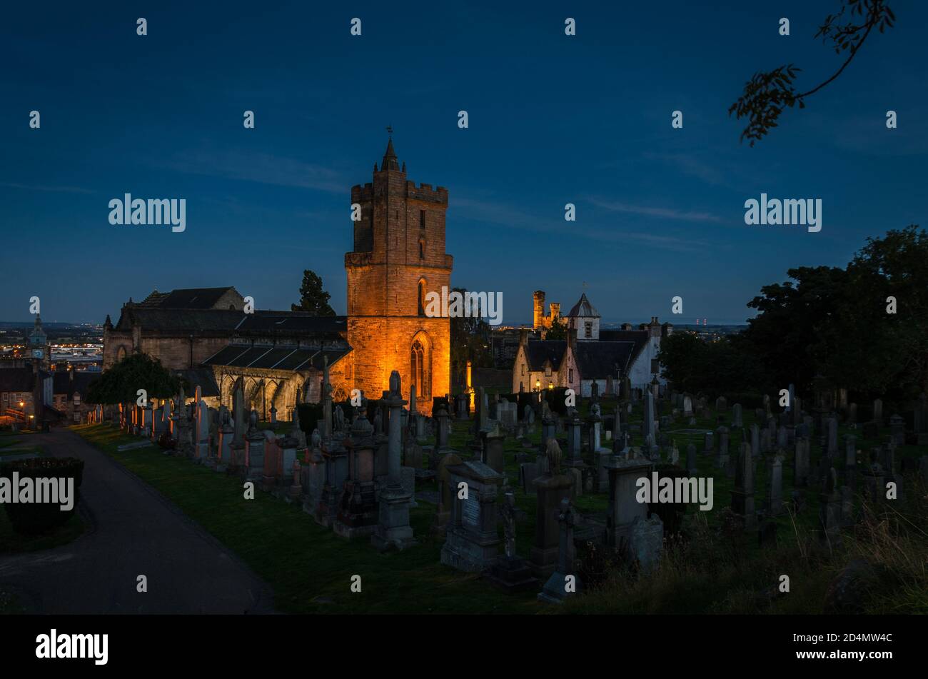 The Church of the Holy Rude in the village of Stirling, Scotland Stock ...