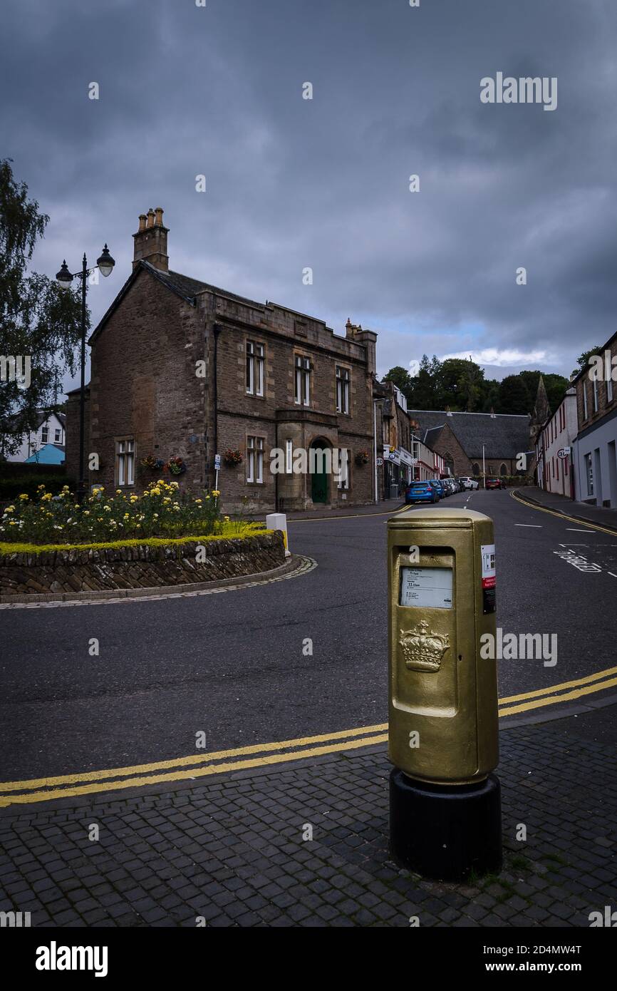 A mailbox on a street in Dunblane, Stirling, Scotland Stock Photo - Alamy
