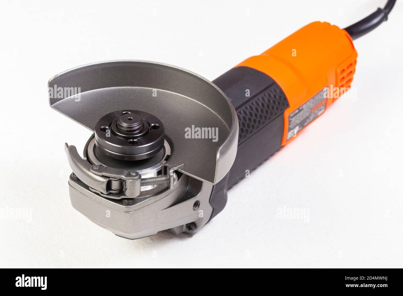 Angle grinder isolated on white background, close-up image Stock Photo ...