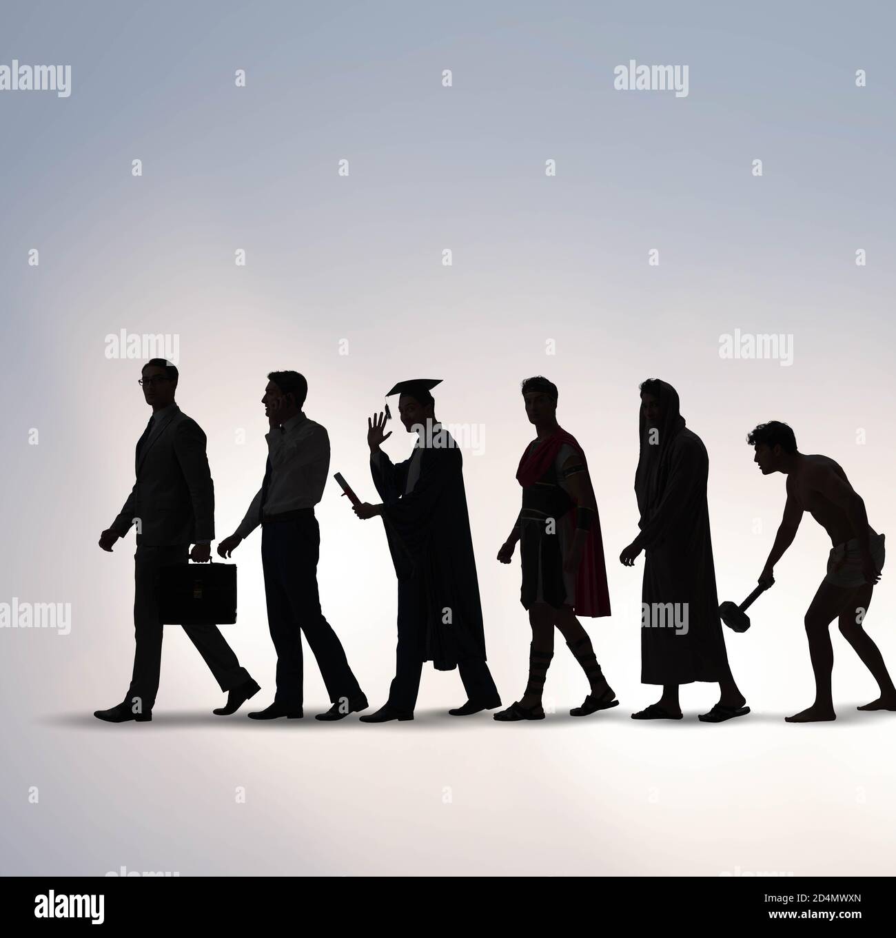 Evolution of man from ape darwin hi-res stock photography and images ...