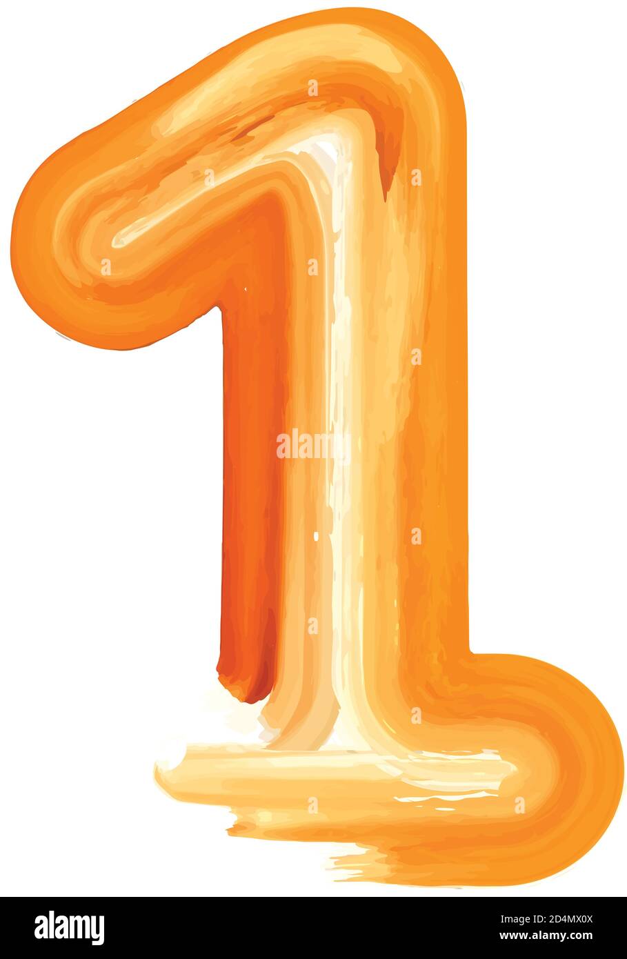 Abstract Oil Paint Number 1 Vector illustration Stock Vector Image ...