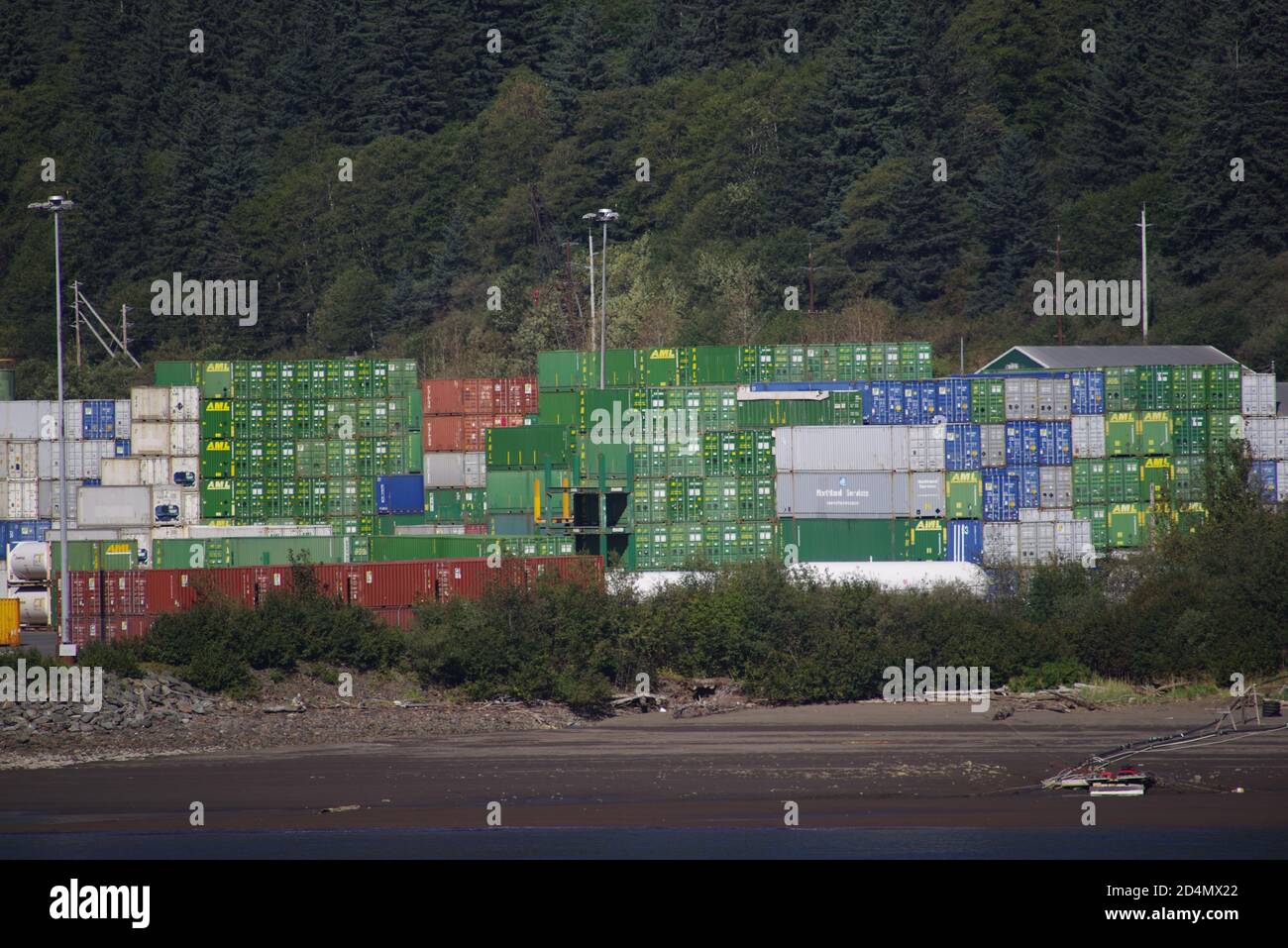 Container handling, Juneau, Alaska, USA Stock Photo - Alamy