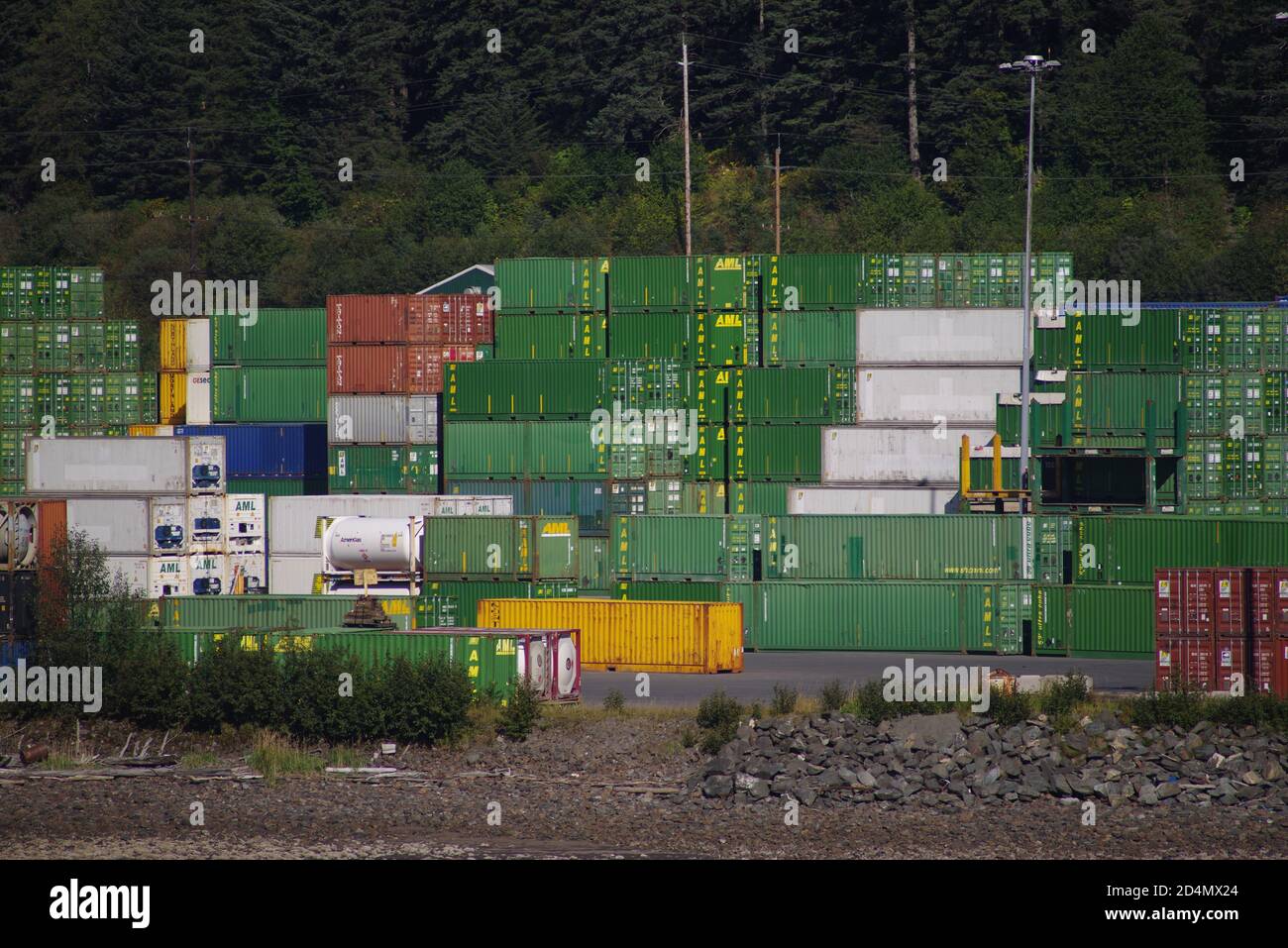Container handling, Juneau, Alaska, USA Stock Photo - Alamy