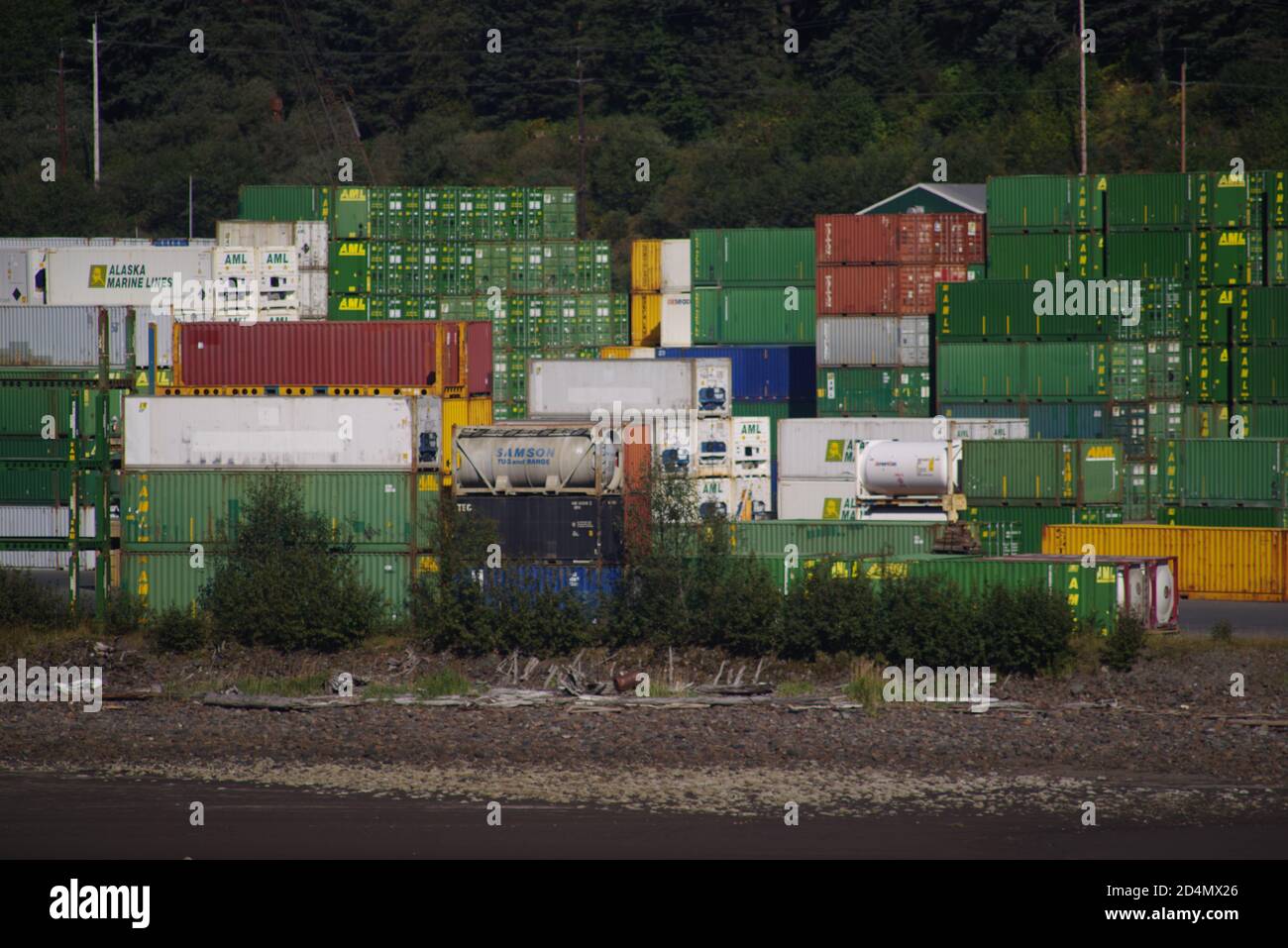 Container handling, Juneau, Alaska, USA Stock Photo - Alamy