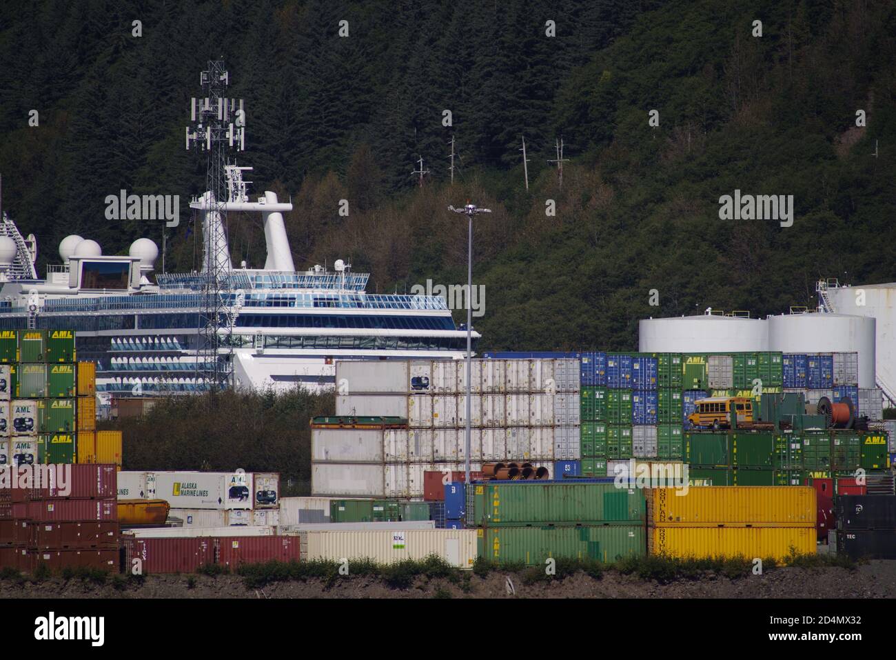 Container handling, Juneau, Alaska, USA Stock Photo - Alamy