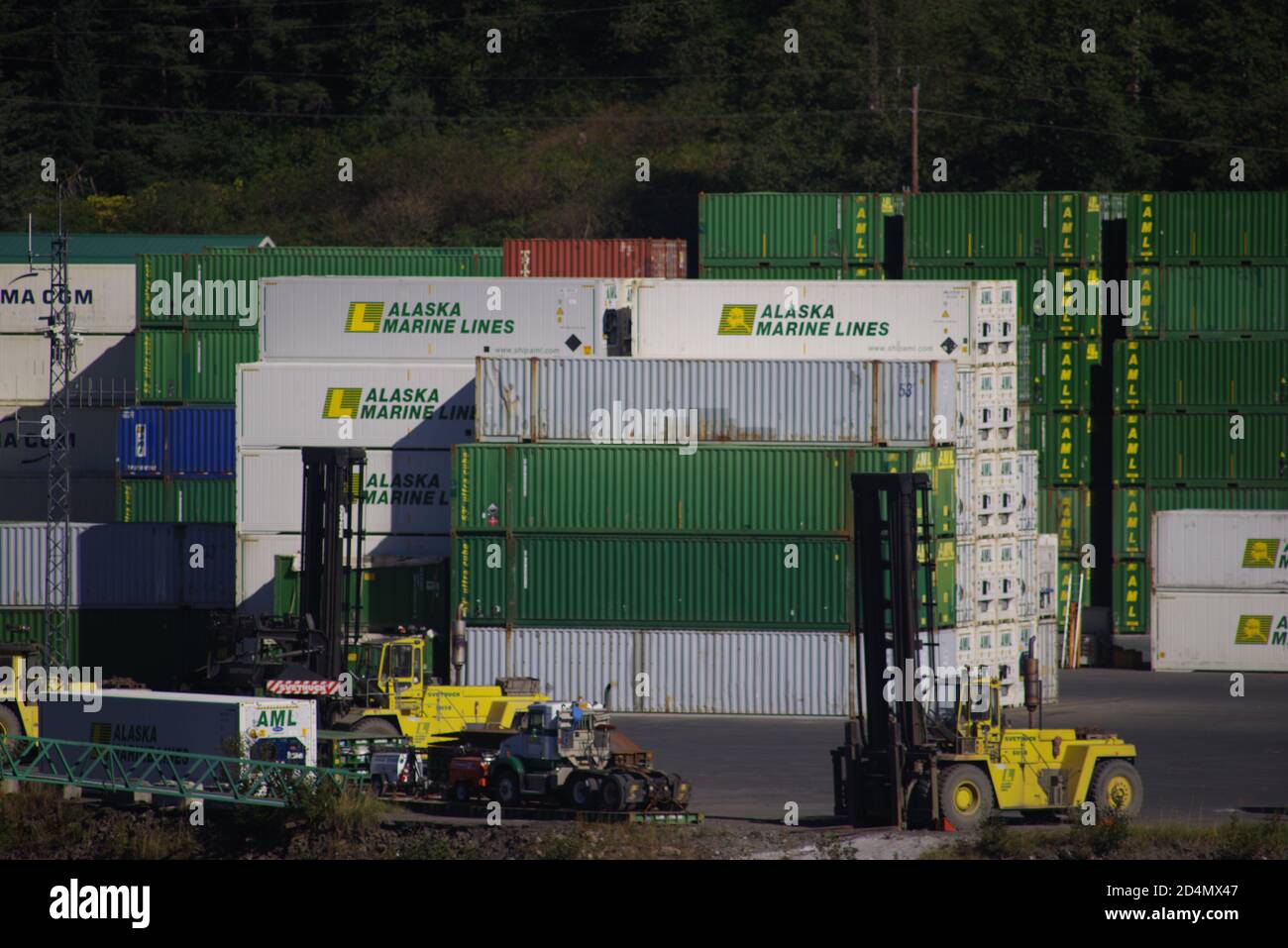 Container handling, Juneau, Alaska, USA Stock Photo - Alamy