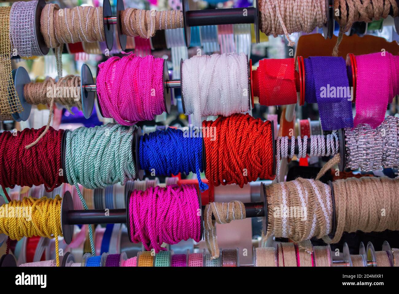 Closeup shot rolls sewing hi-res stock photography and images - Alamy
