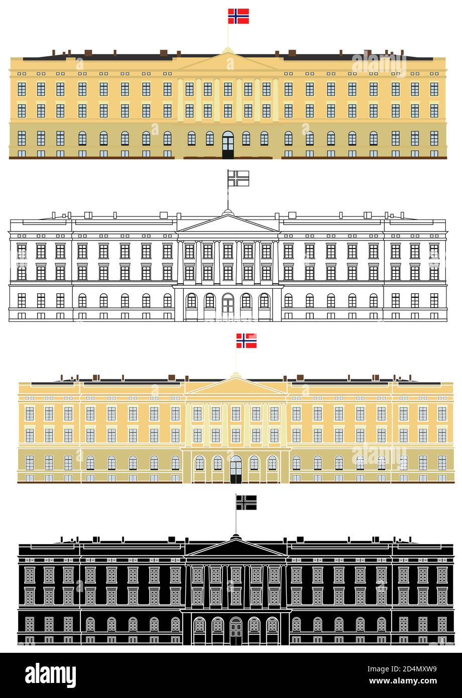 Royal Palace in Oslo, Norway Stock Vector Image & Art - Alamy