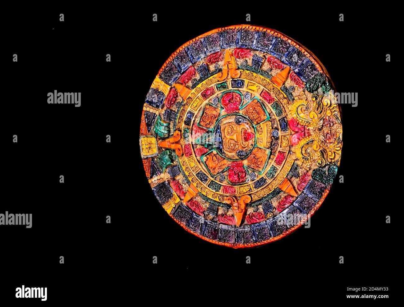 Typical Colored Clay Maya Calendar Stock Photo - Alamy