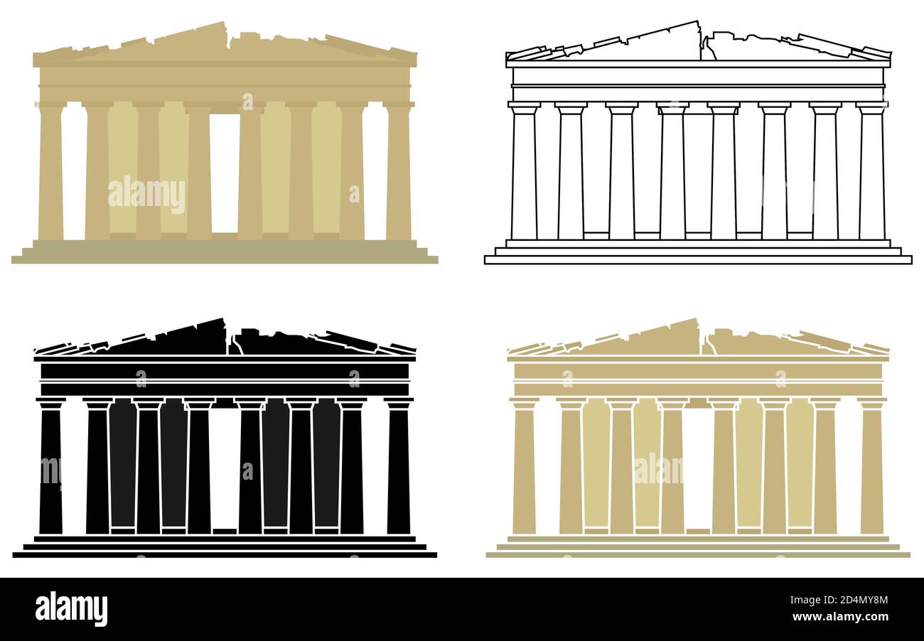 Parthenon drawing Stock Vector Images - Alamy