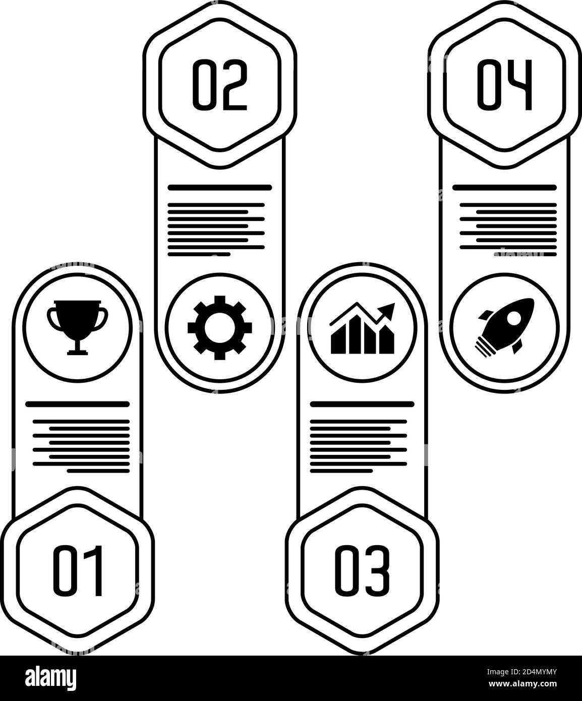 infographics statistics with numbers and icons line style vector ...