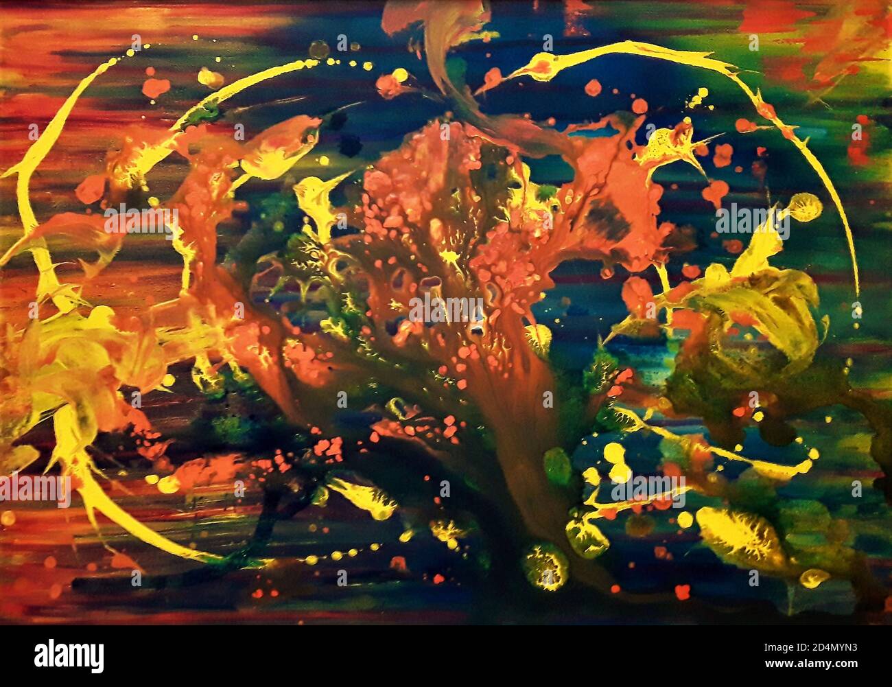 Abstract acrylic painting. Handmade illustration. Abstract acrylic ...